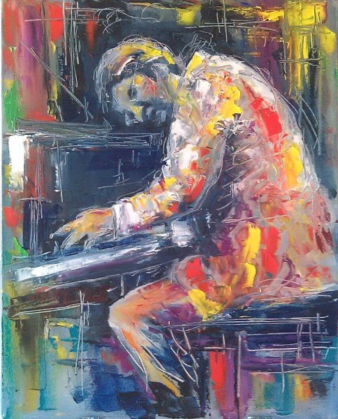 Jazz Drawing - Oleg Ryzhkov - Jose Art Gallery