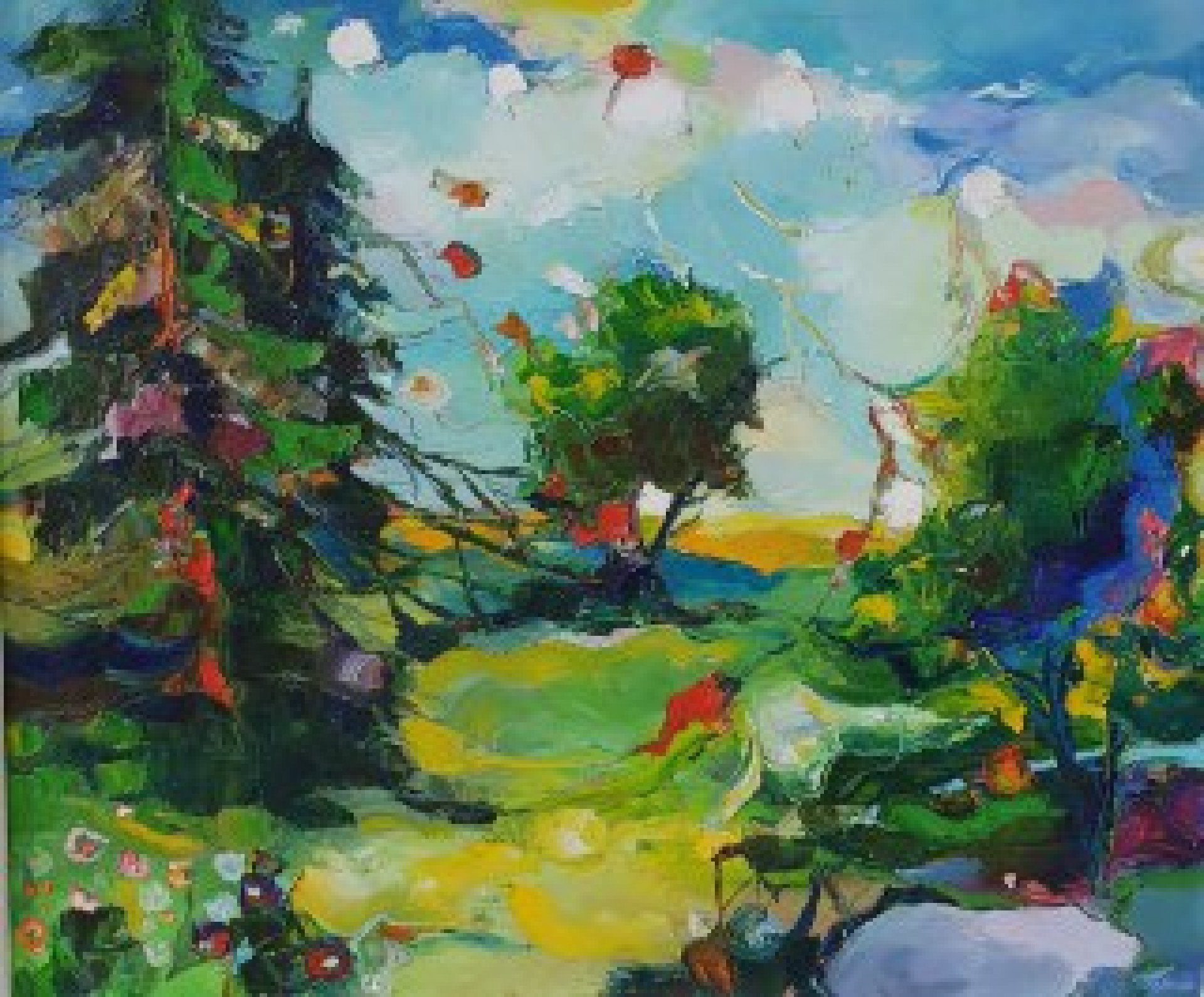 Spruce Painting by Olesia Pirniak - Jose Art Gallery