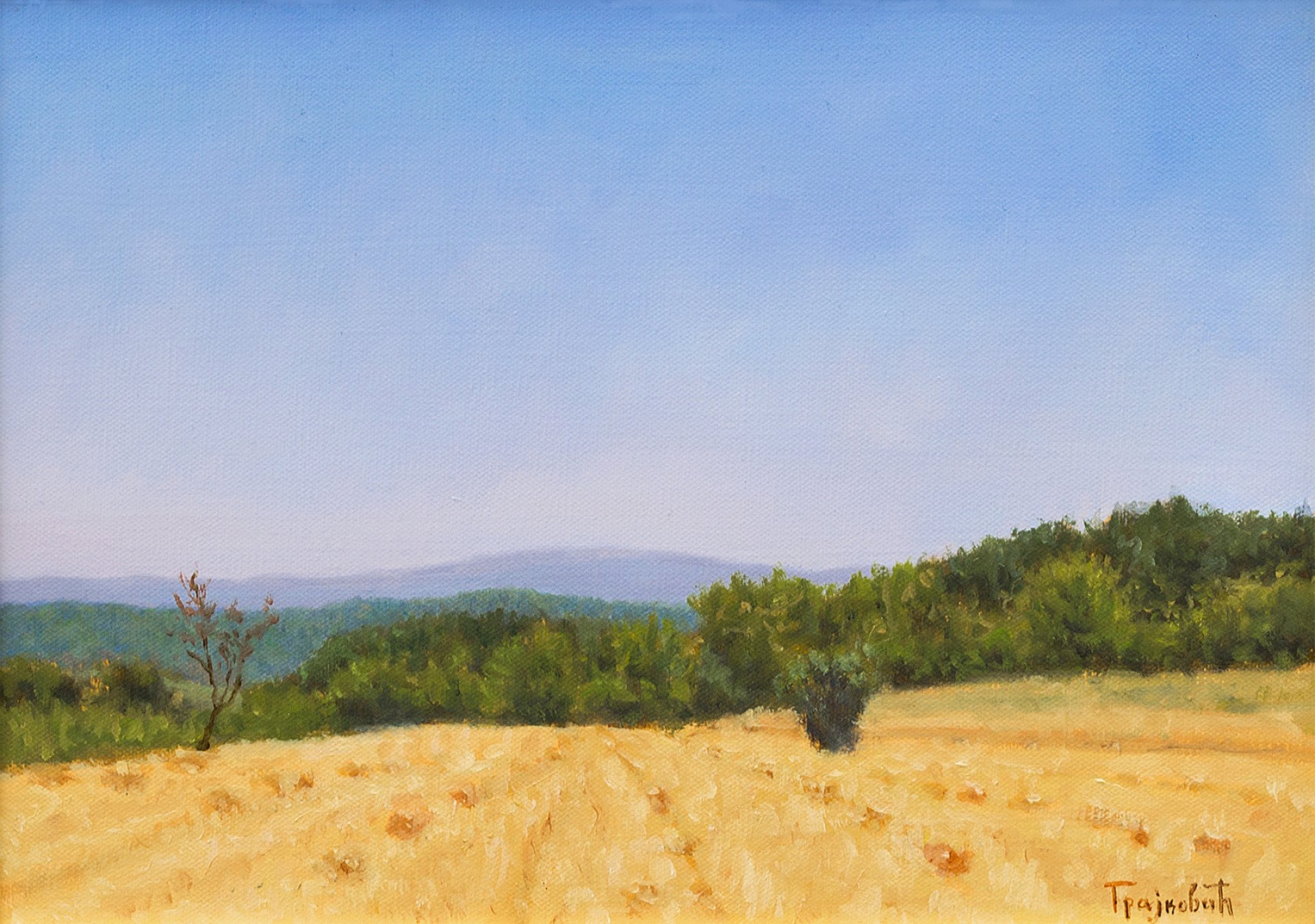 Through the Stubble Painting by Dejan Trajkovic