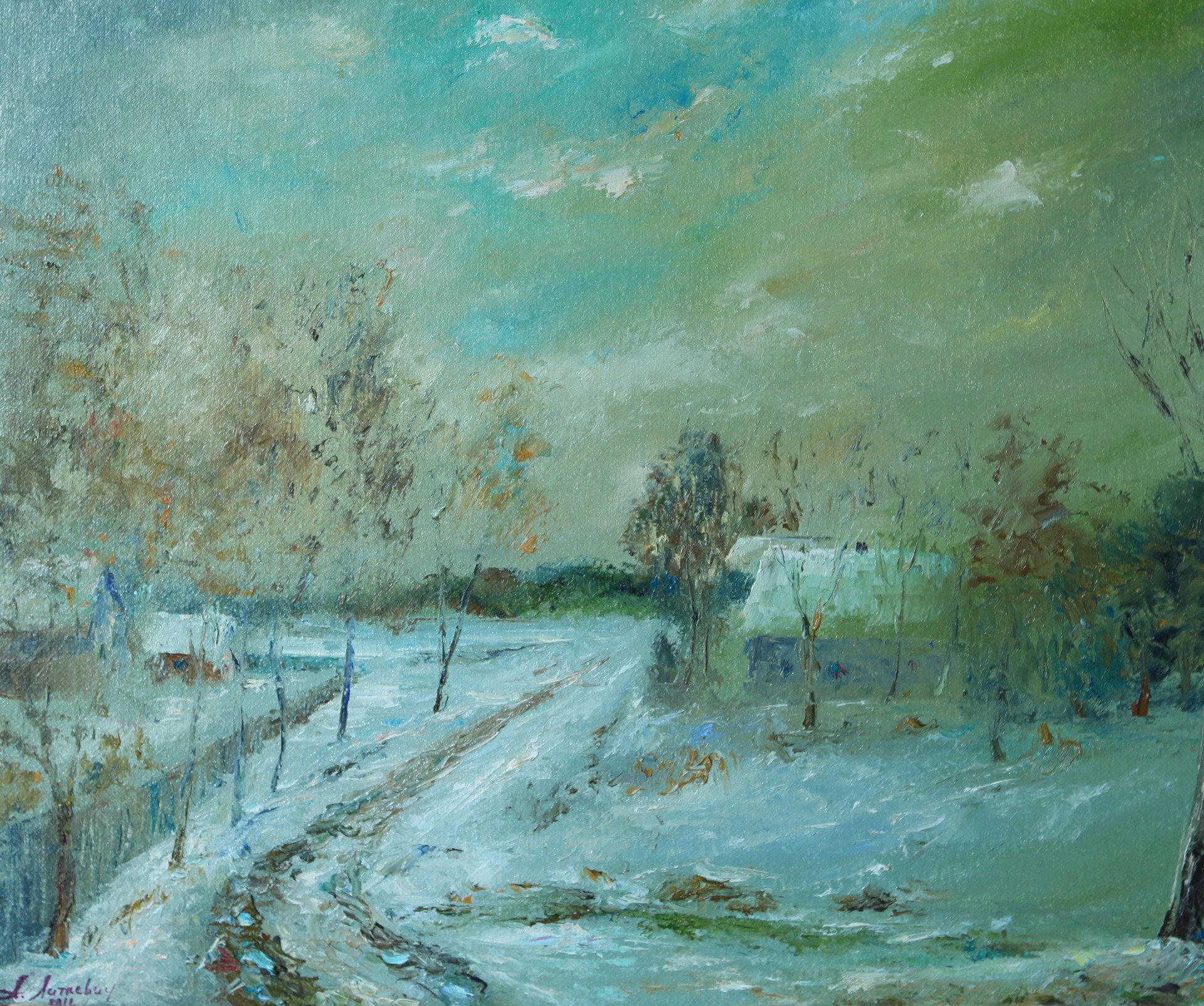 Winter haze Painting by Alexander Jose - Jose Art Gallery