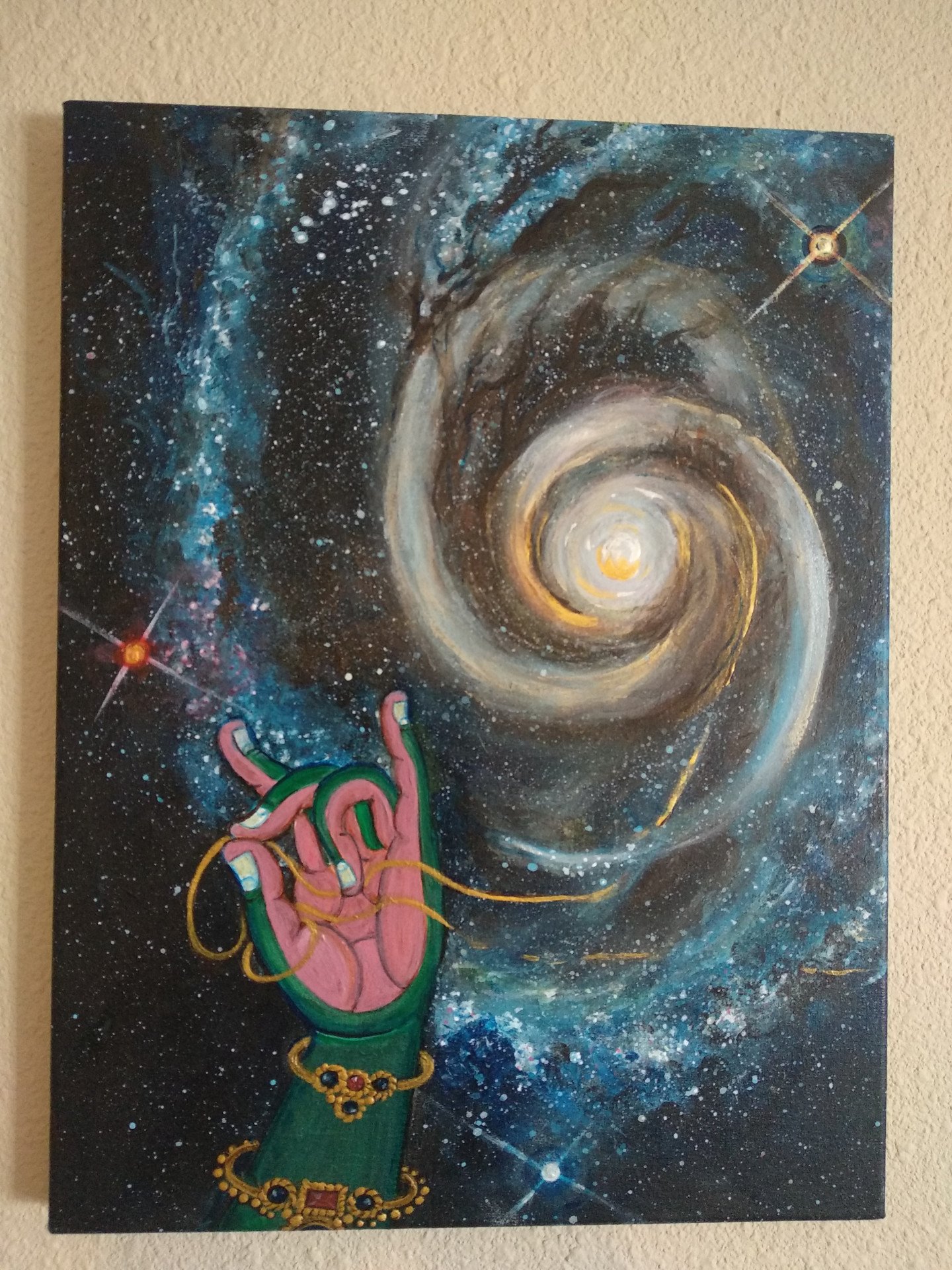 Rotating universe. Painting by Irina Zaplatsinska