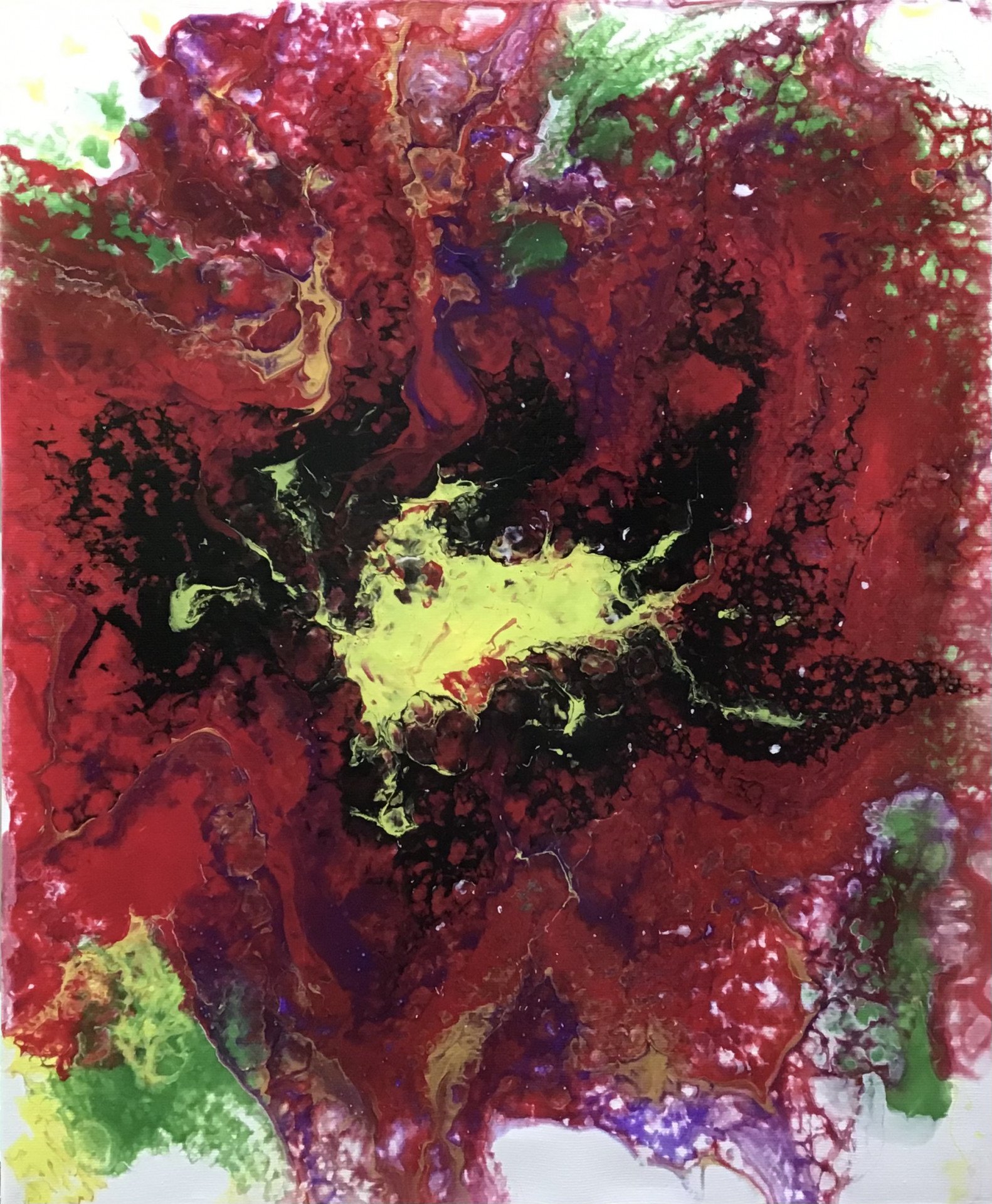 Scarlet flower Painting by Olena Shynkareva