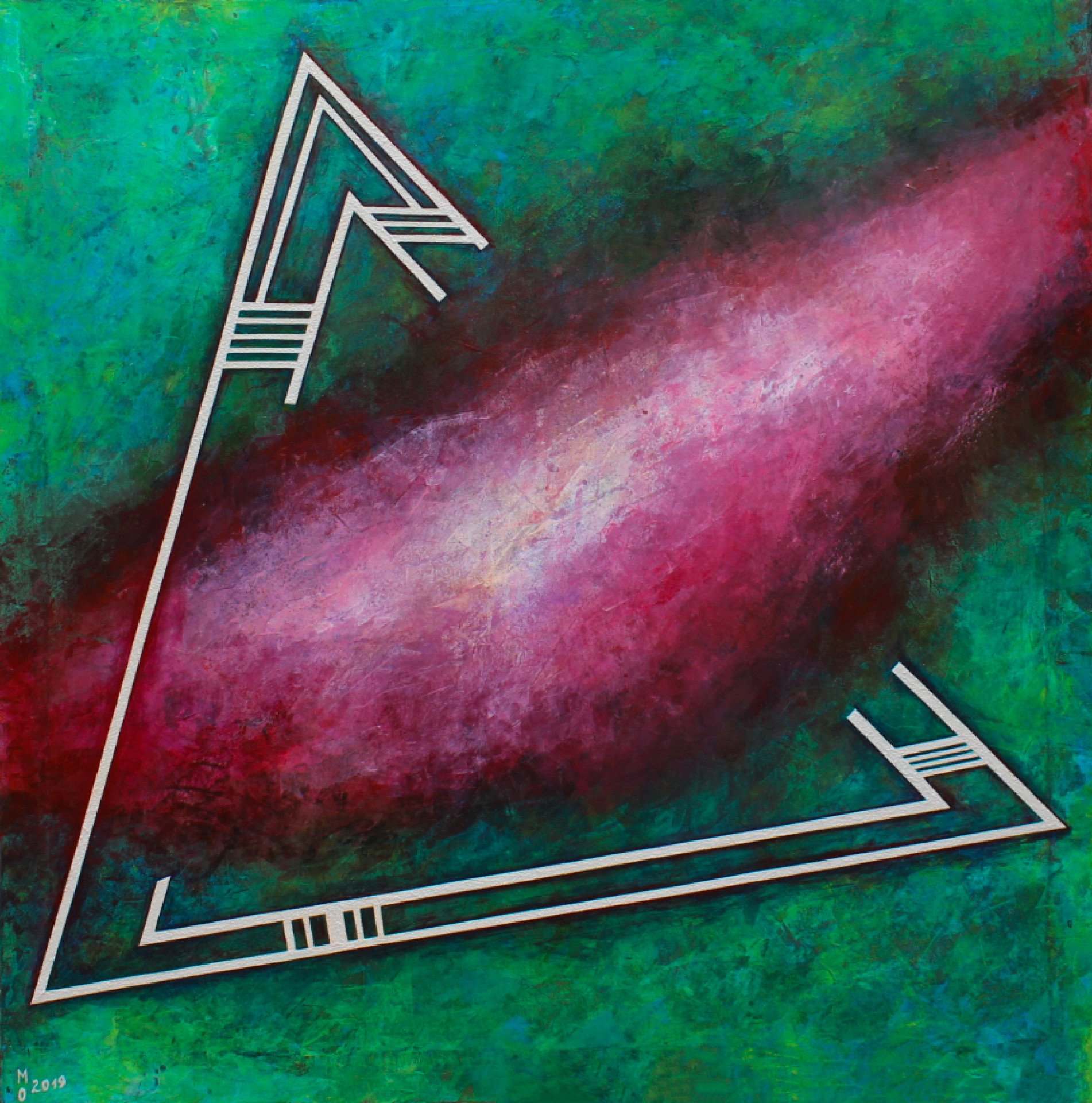 A sign in space Painting by Olena Marychevska
