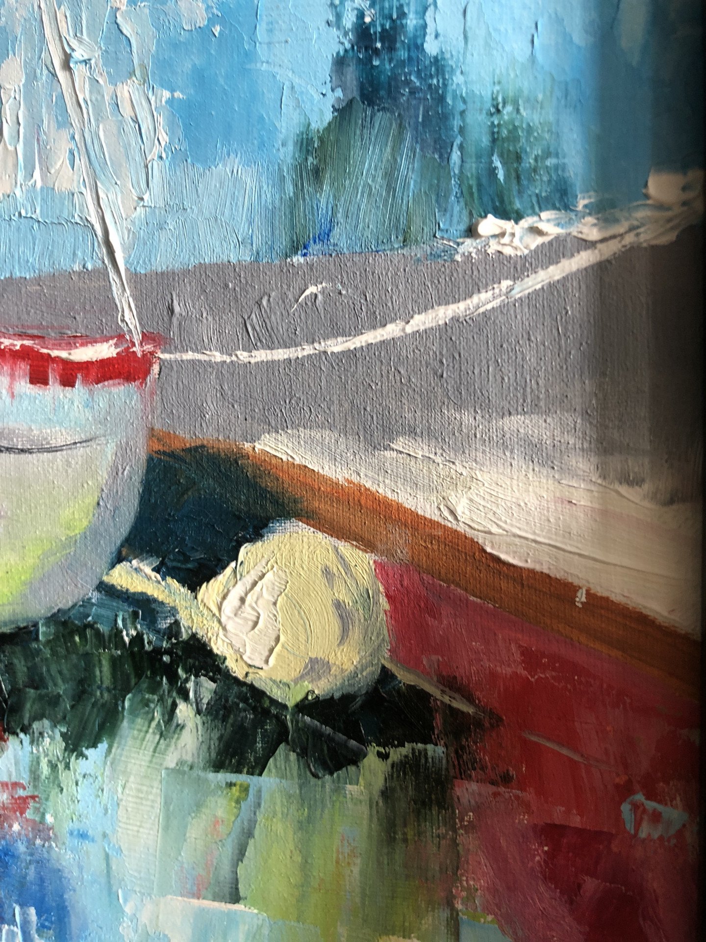 Port Painting by Alexandra Sokolovskaya - Jose Art Gallery