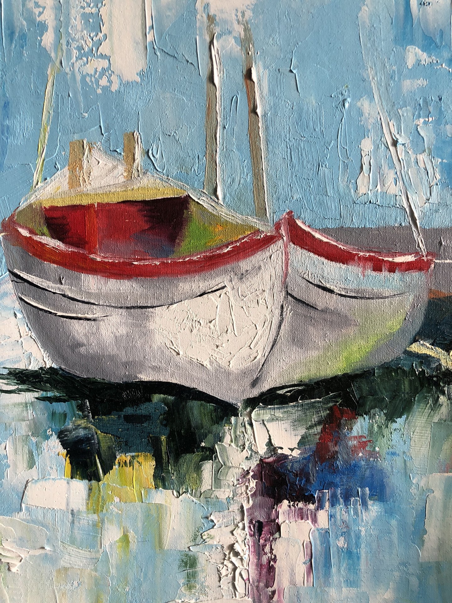 Port Painting by Alexandra Sokolovskaya - Jose Art Gallery