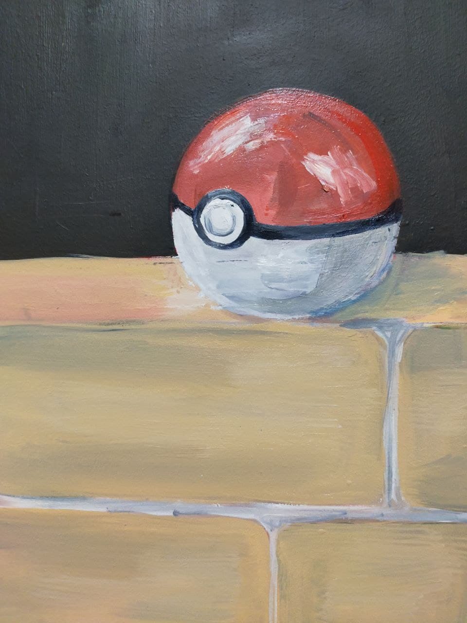 Rene Magritte and Pokéball Painting by Kateryna Brand