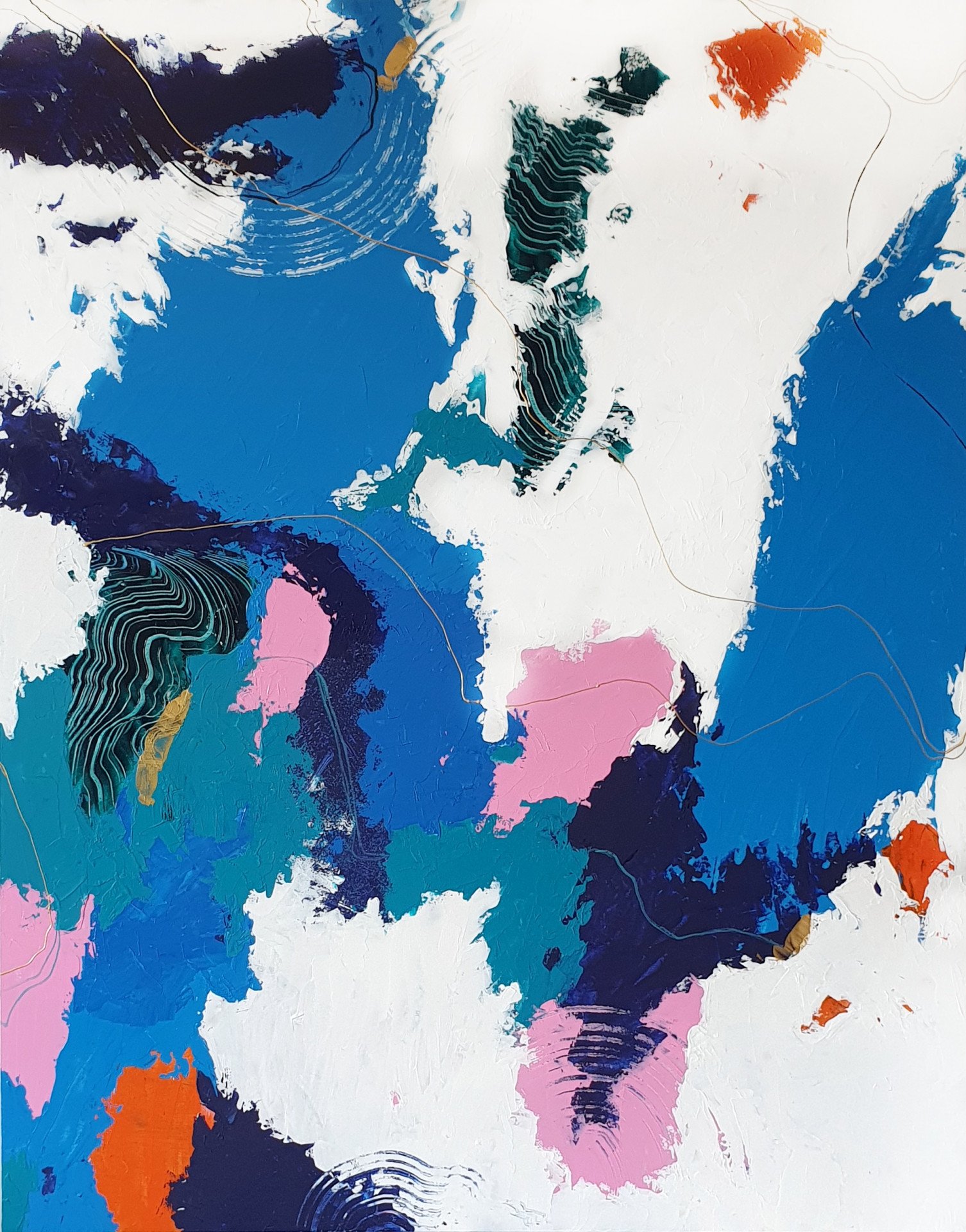 Peaceful map Painting by Liana Duguzheva - Jose Art Gallery