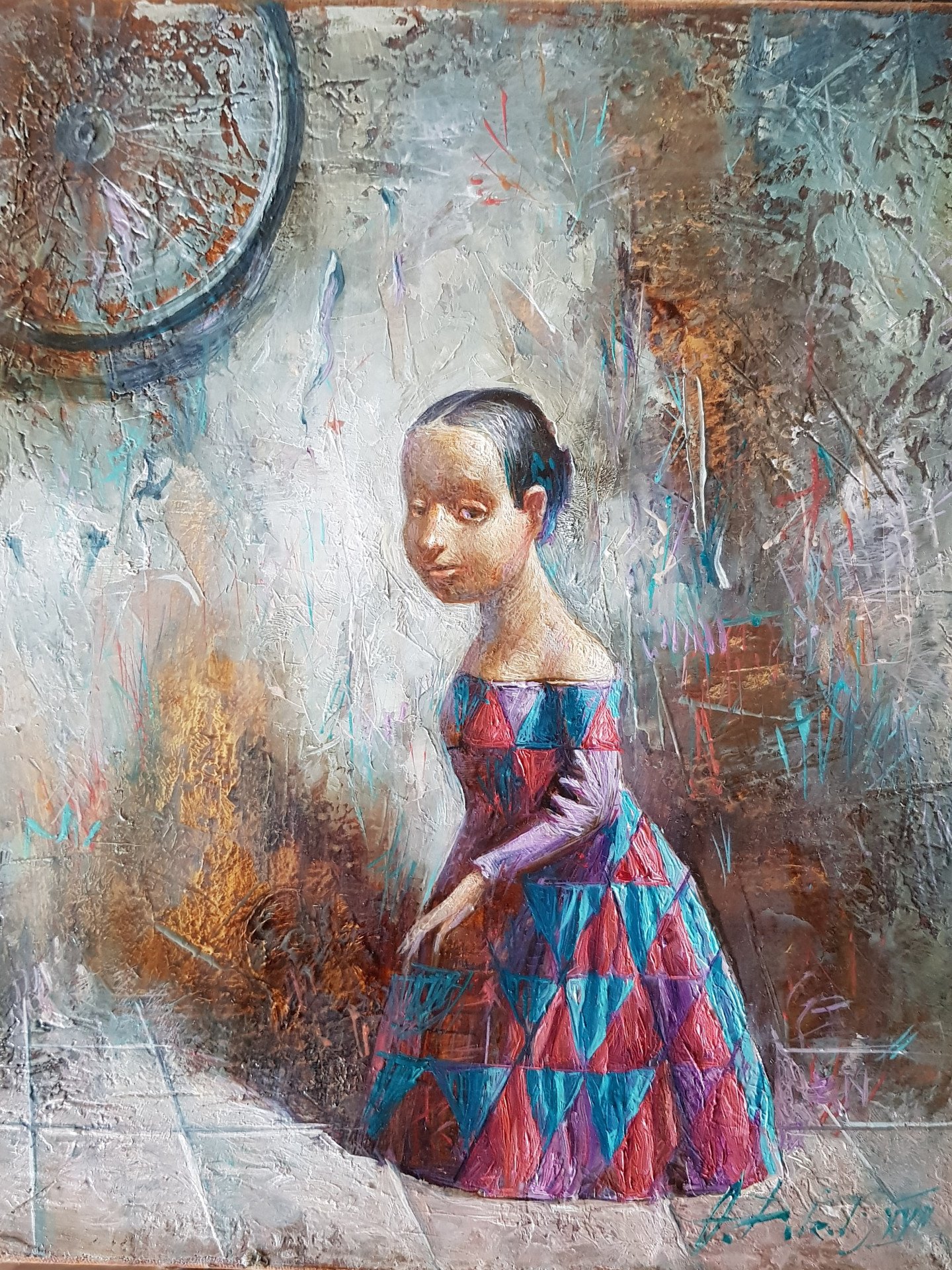 Red dress Painting by Dobrodiy Alexandr - Jose Art Gallery