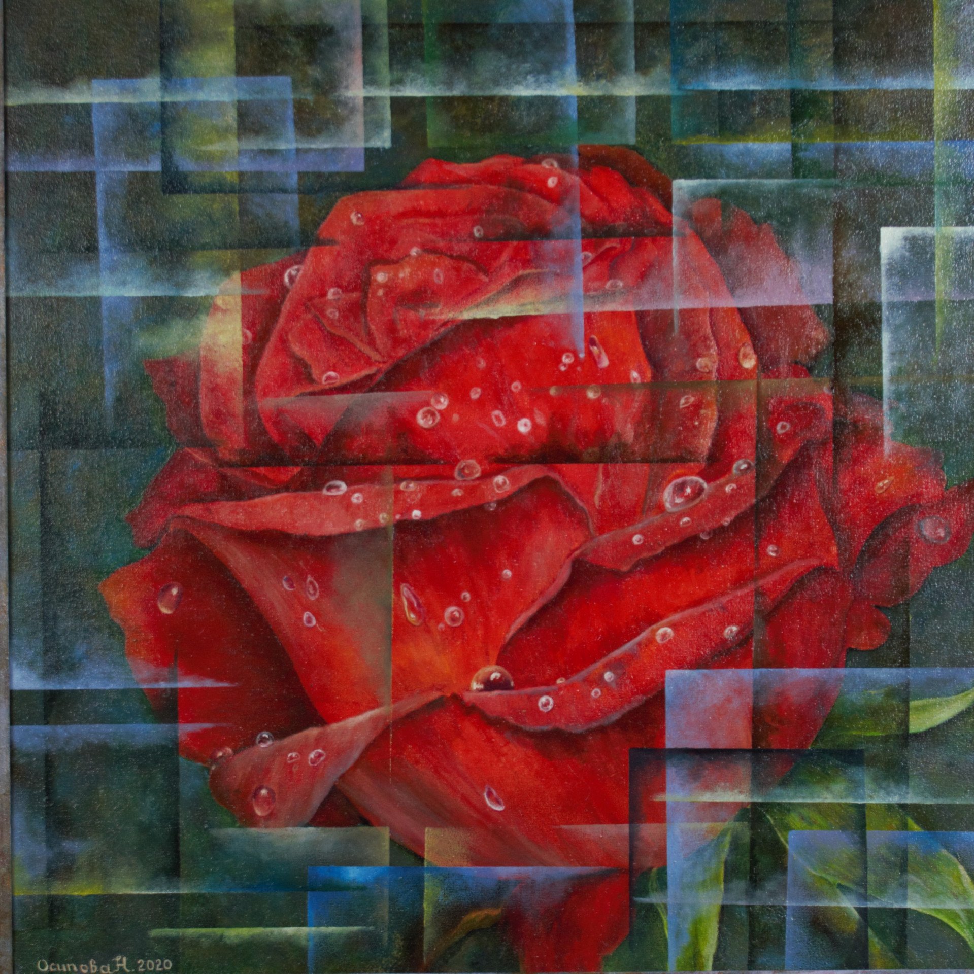 Red Rose Painting by Natalia Osipova - Jose Art Gallery