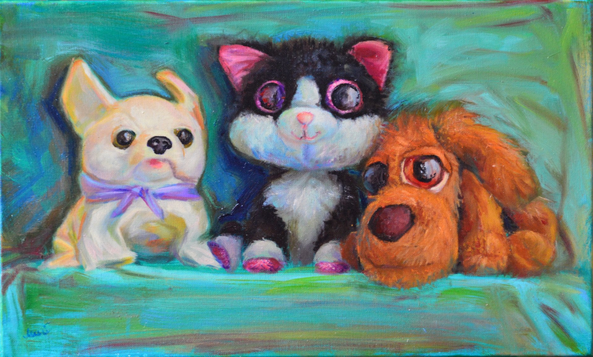 Friends Painting by Julia May - Jose Art Gallery