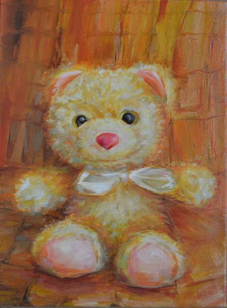 Teddy Painting by Julia May - Jose Art Gallery