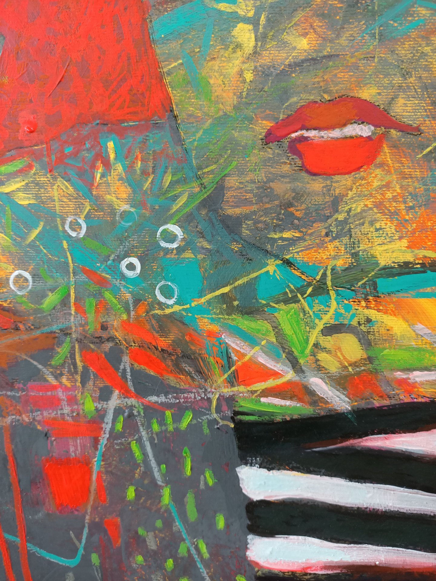 Colour of the mood is Red Painting by Kateryna Lemesheva