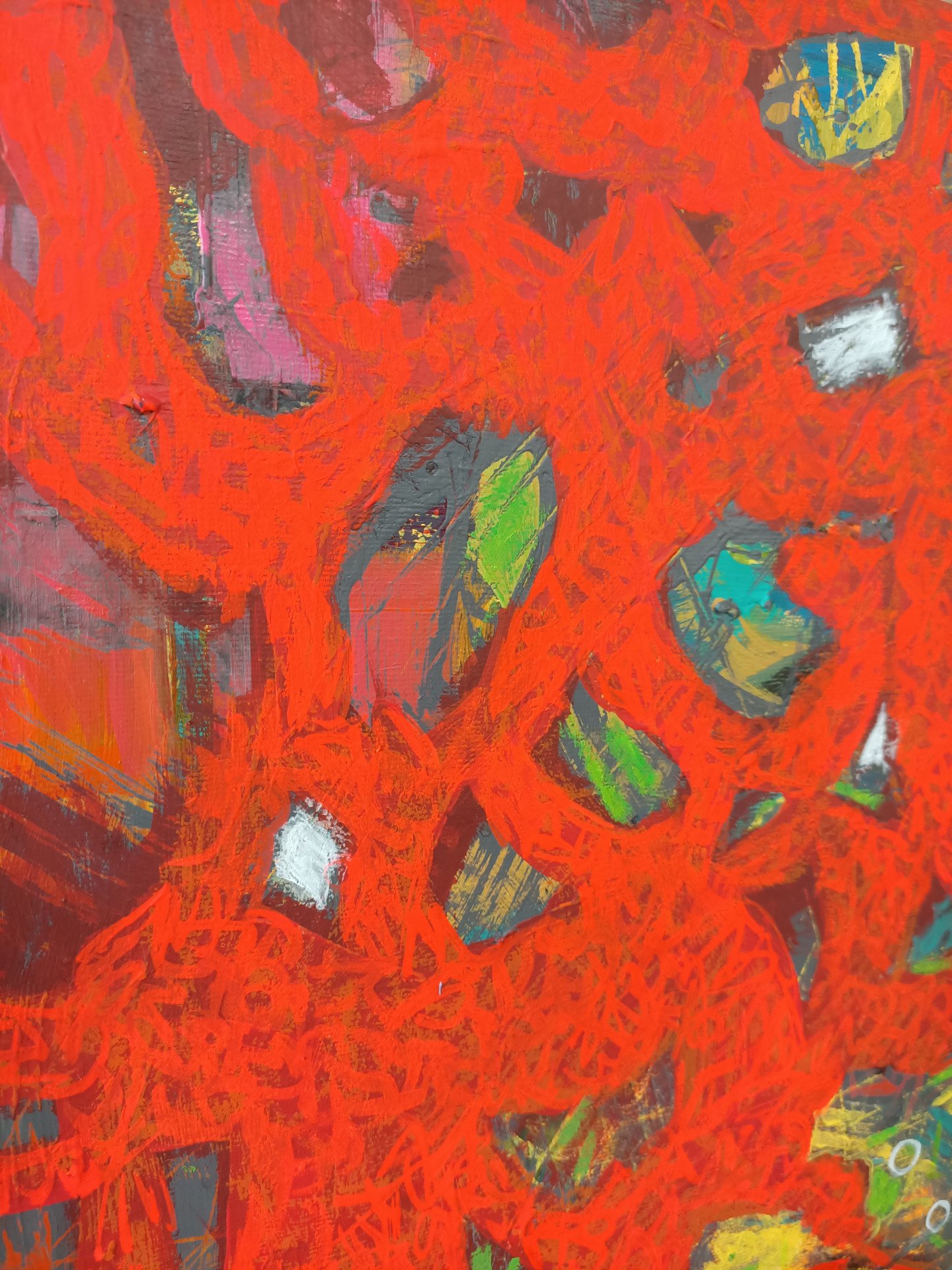 Colour of the mood is Red Painting by Kateryna Lemesheva