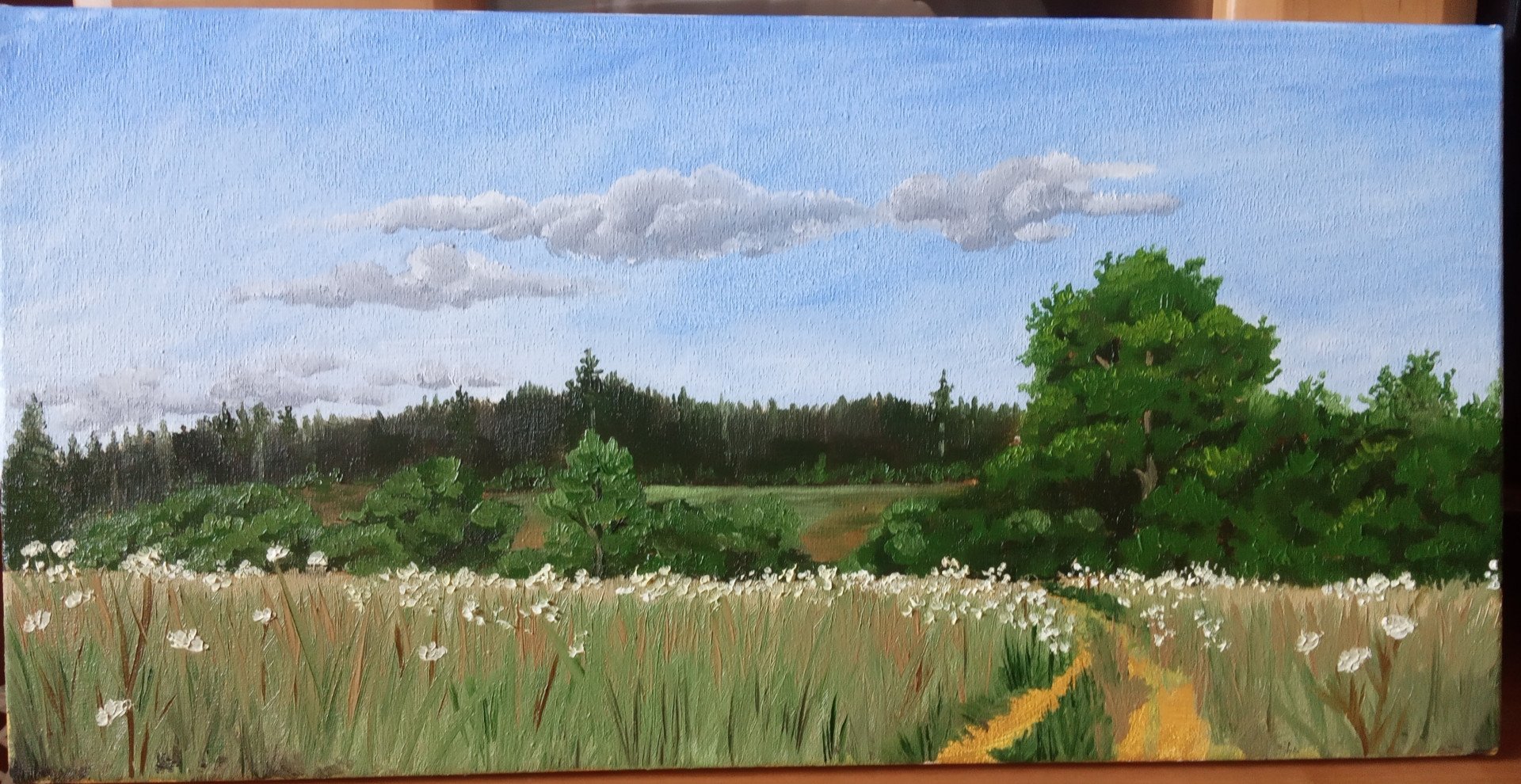 Flower field Painting by Ivan Lendel - Jose Art Gallery