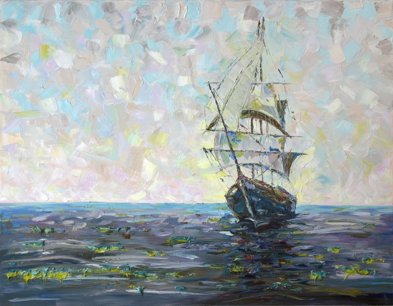 Vagabond de la mer Painting by Tetiana Kushnirova