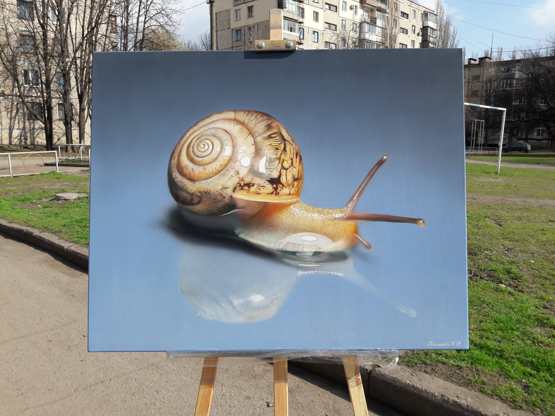 Snail Painting by Svitlana Brazhnikova - Jose Art Gallery