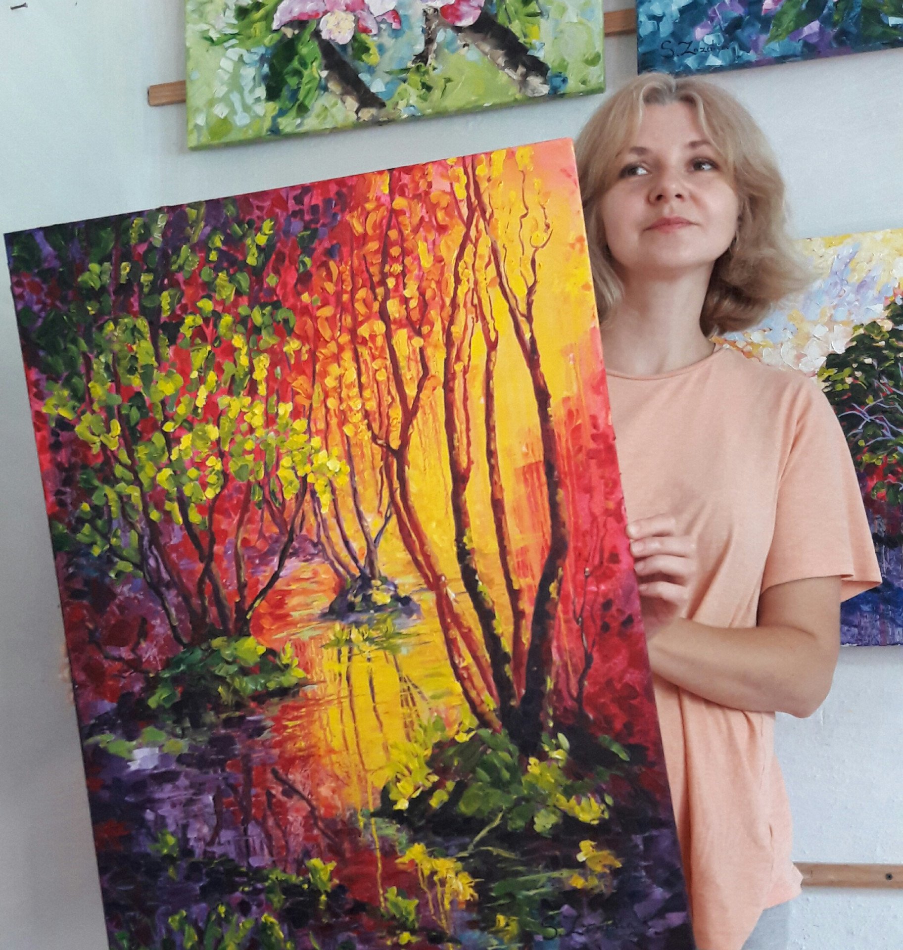 FLUX DE SAMARA Peinture de Svitlana Zozulia - Jose Art Gallery