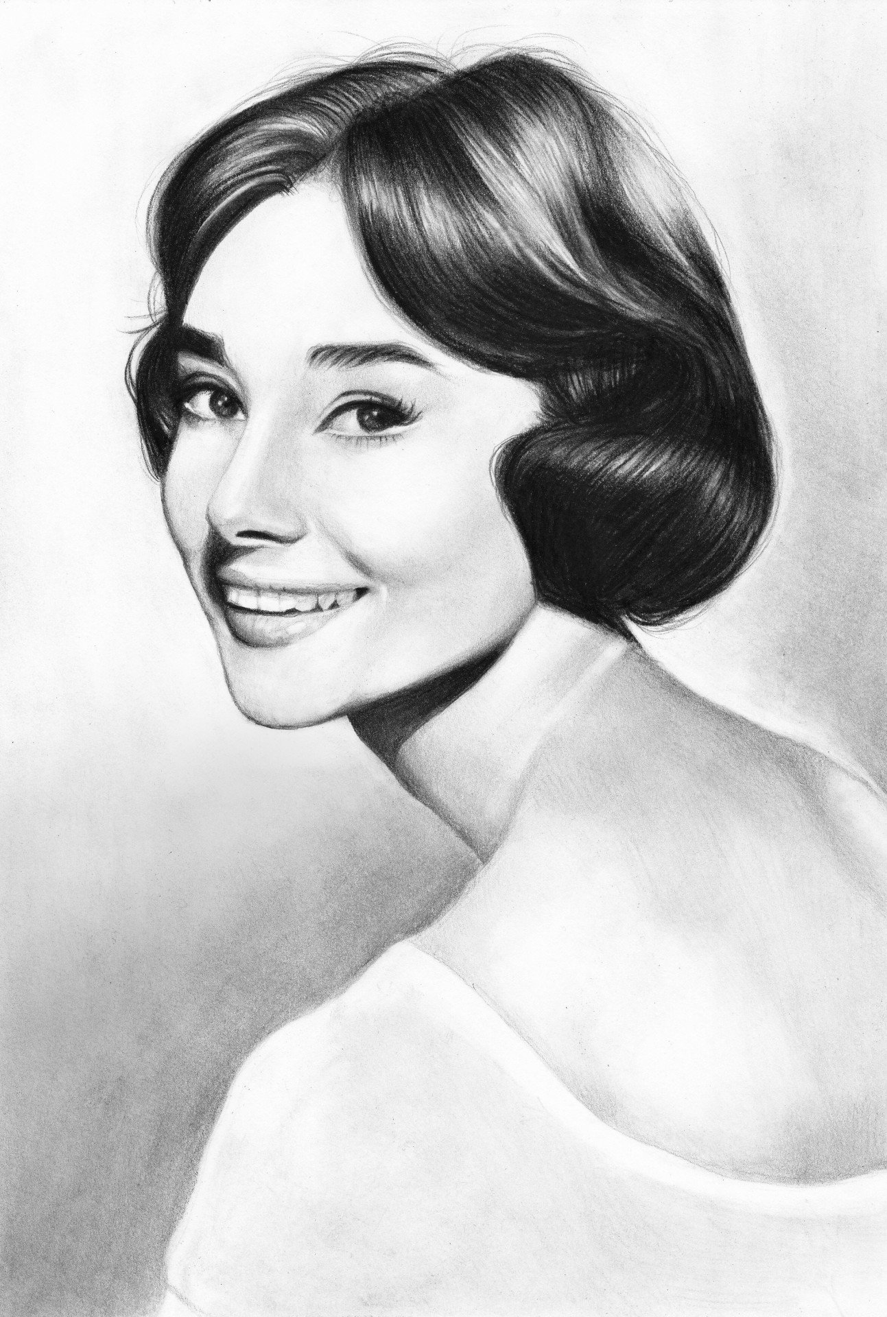 AUDREY Drawing - Anastasia Terskih - Jose Art Gallery