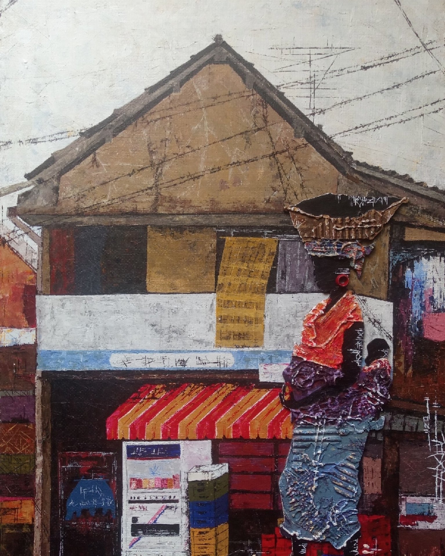 Slow walk Painting by Abdullahi Adisa - Jose Art Gallery