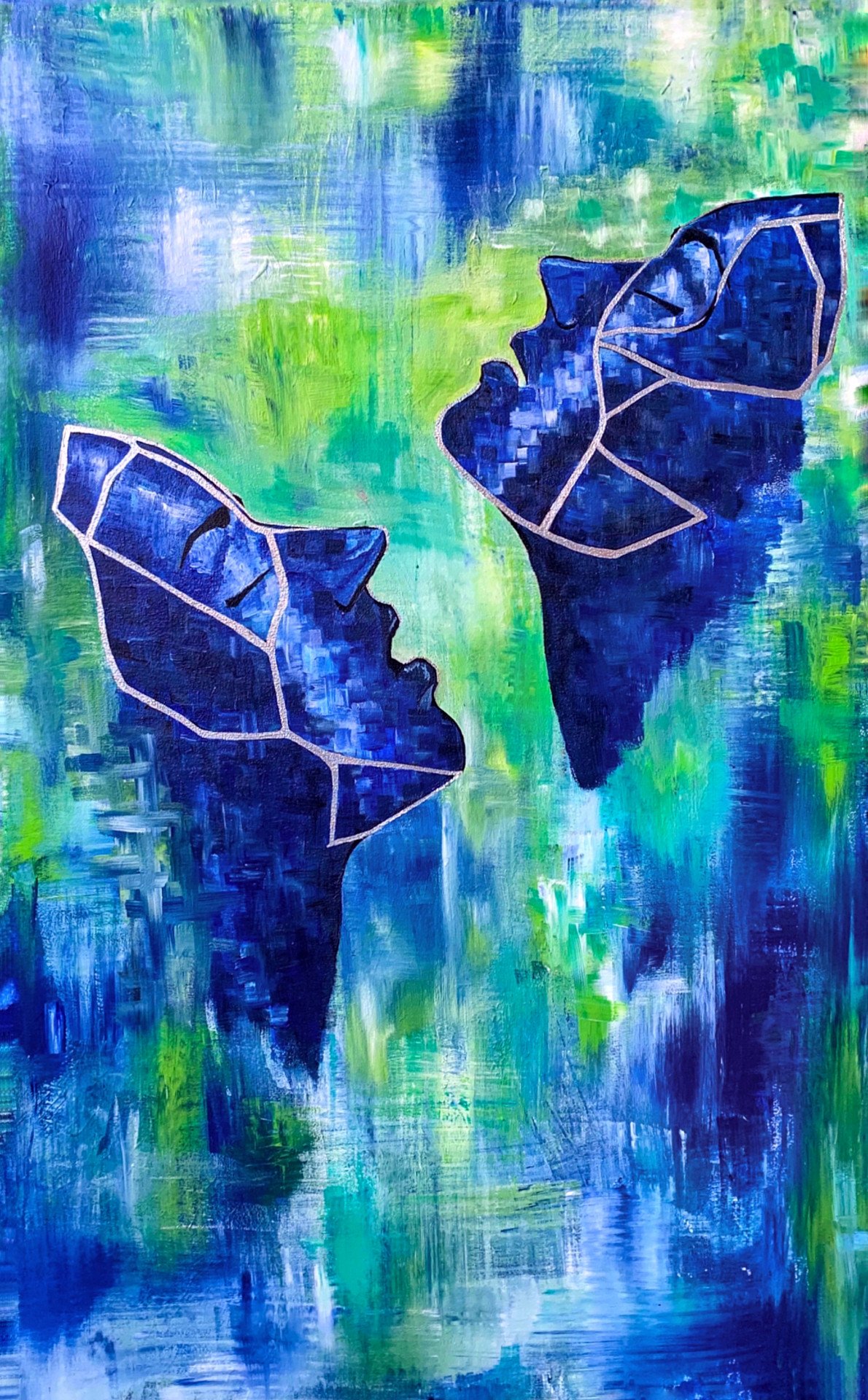 Underwater Breath Painting by Valeriia Sihnaievska