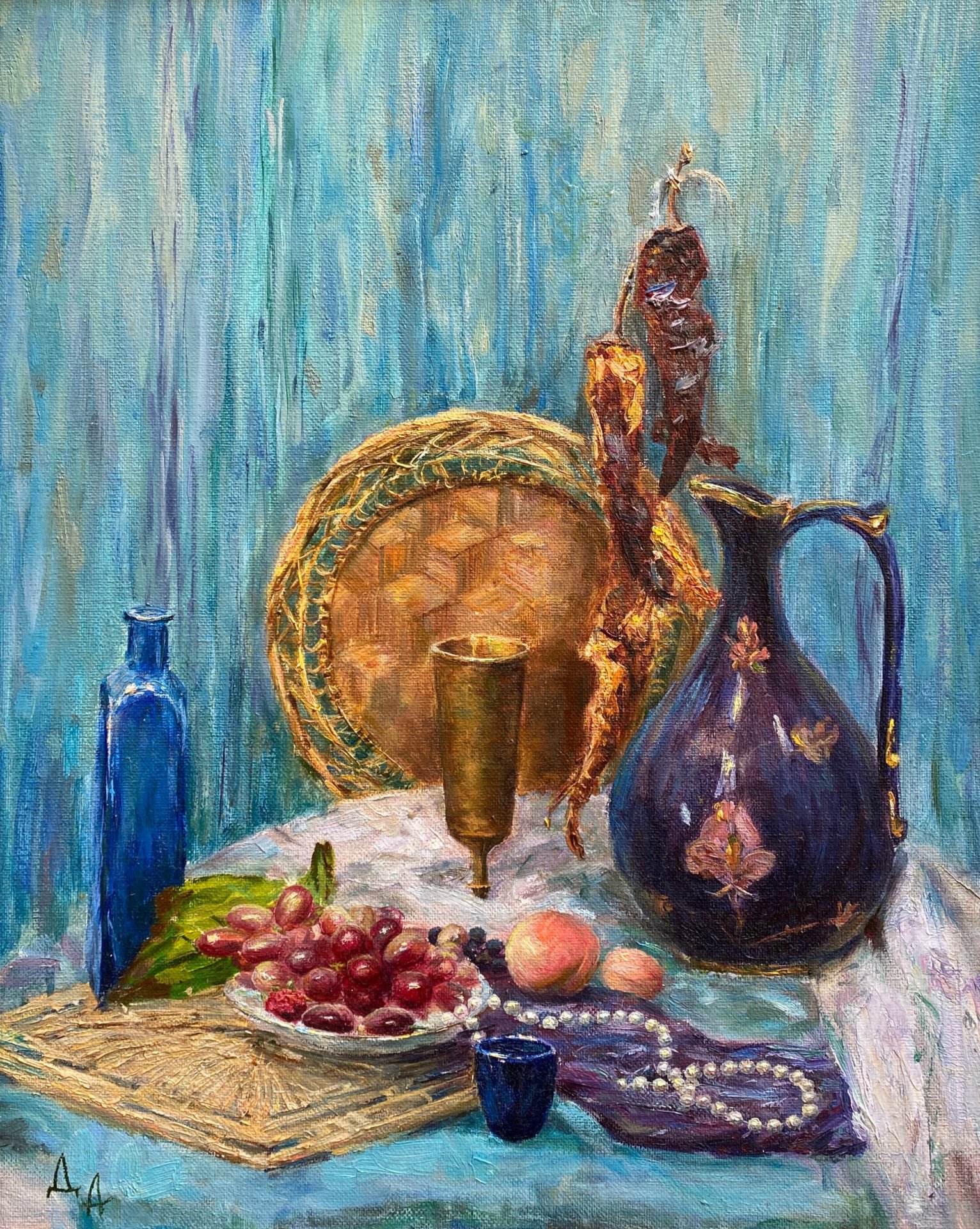 Still life in oriental style Digital Art - Alexandra DA