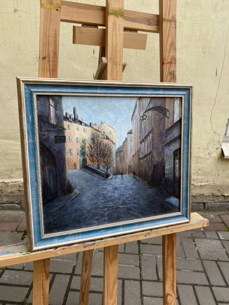 Winter in Stockholm Painting by Alexandra DA