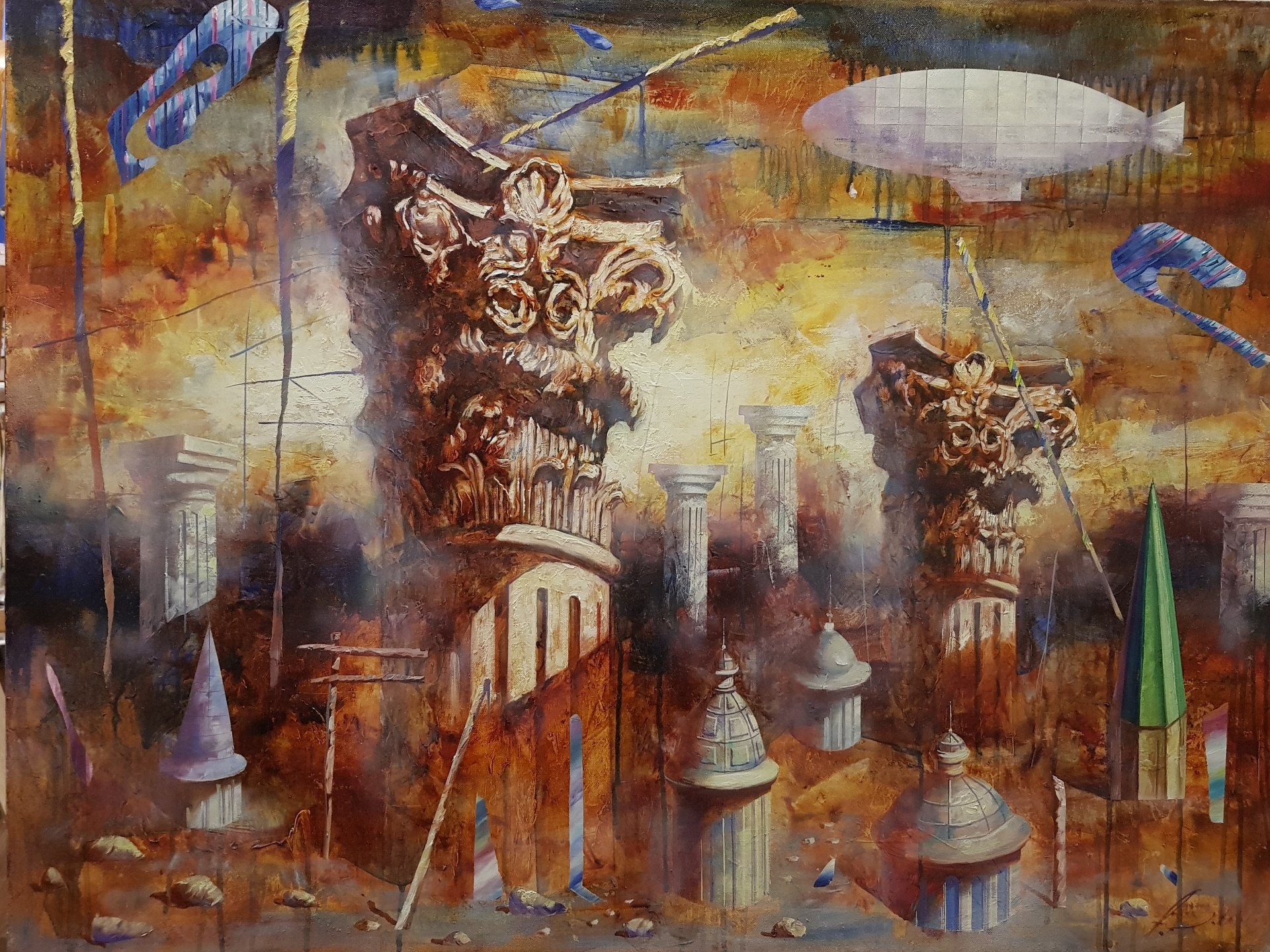 Orange city Painting by Dobrodiy Alexandr - Jose Art Gallery