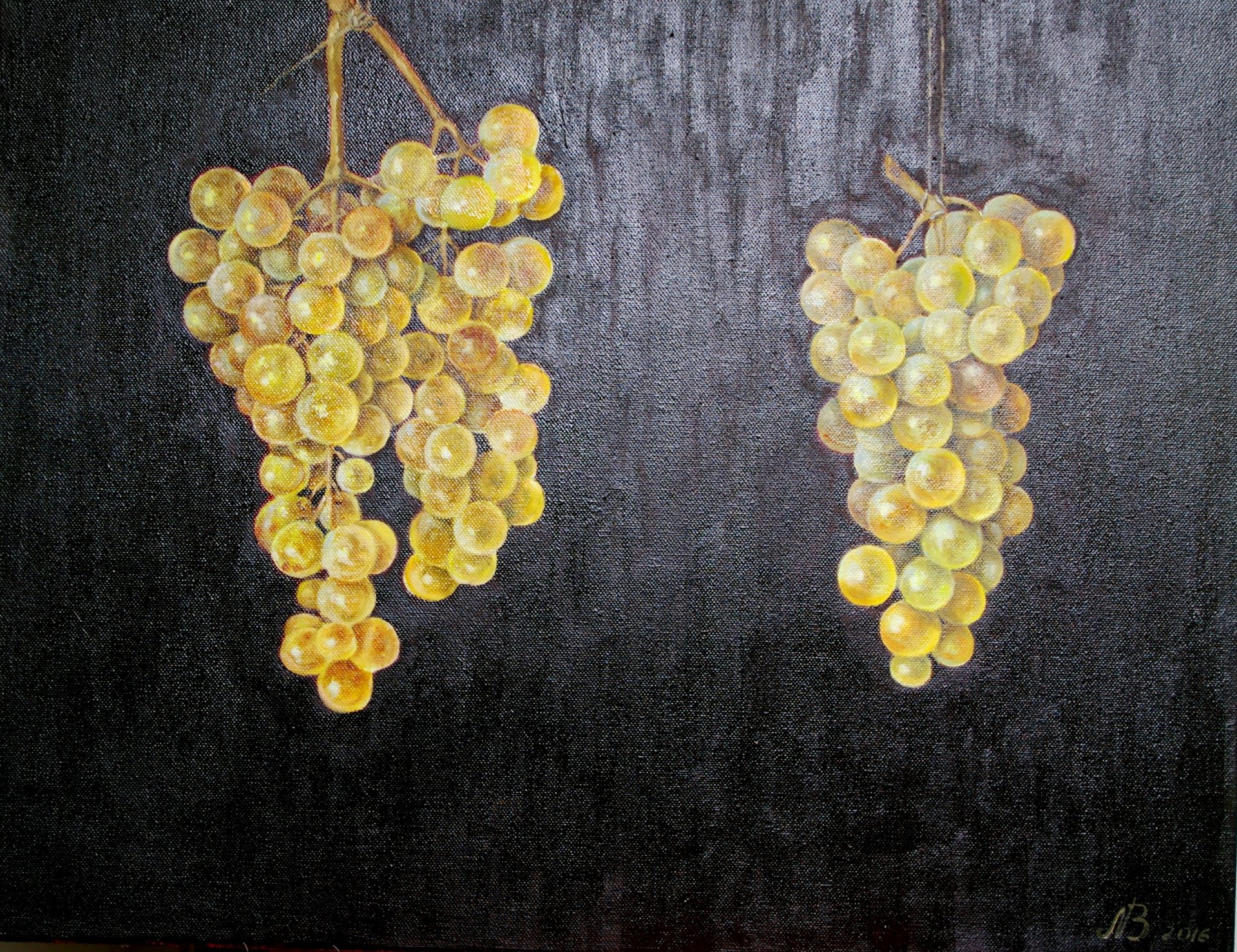 Nature morte au raisin Peinture de Nataliya Bagacka