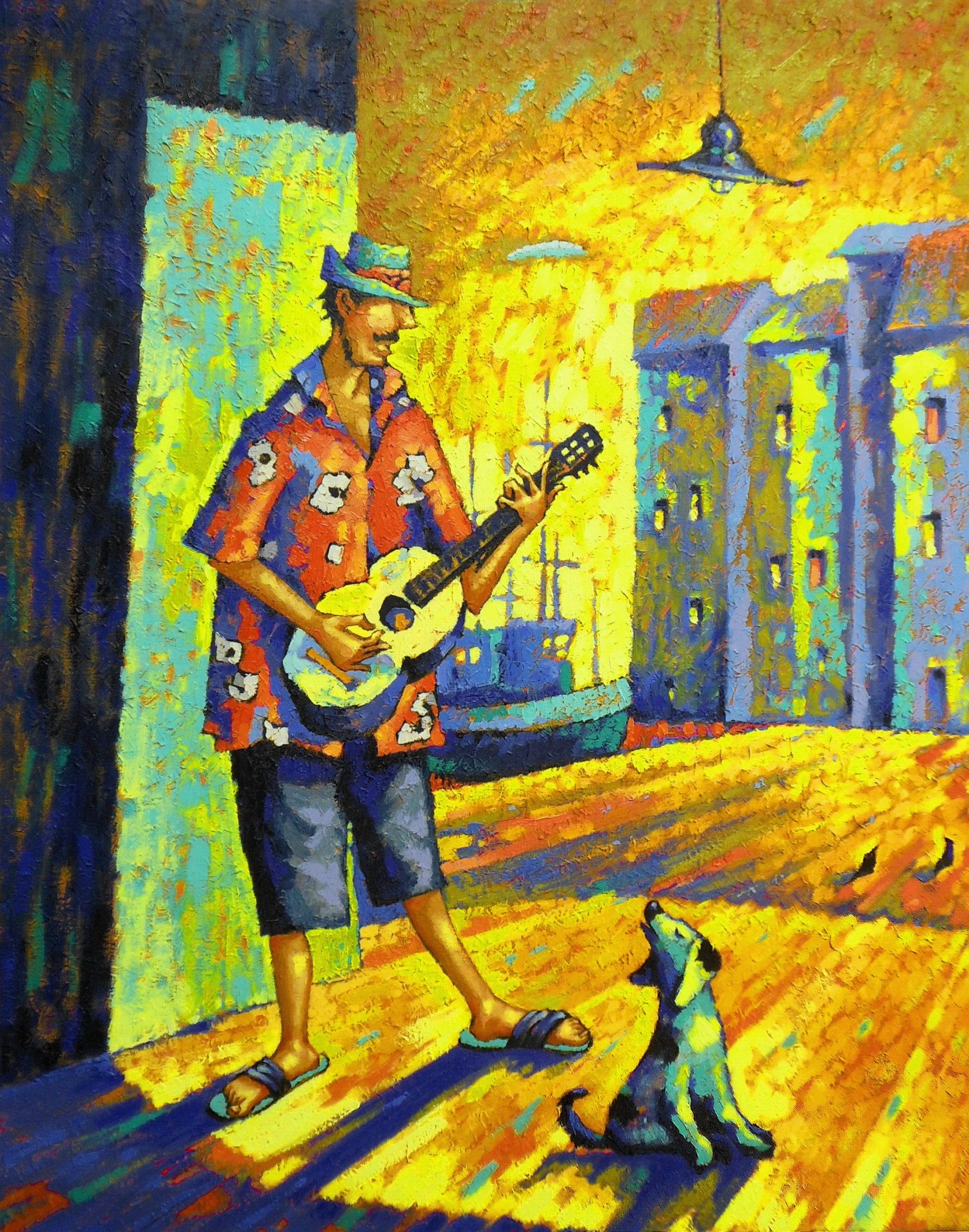 Jazz for two Painting by Evgen Semenyuk - Jose Art Gallery