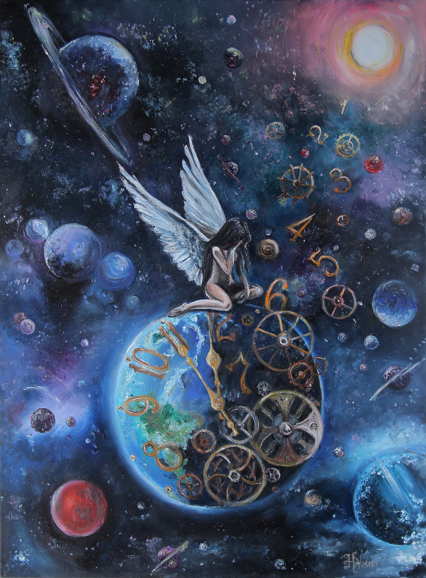 TIME IS UP Painting by Natali Diduh - Jose Art Gallery