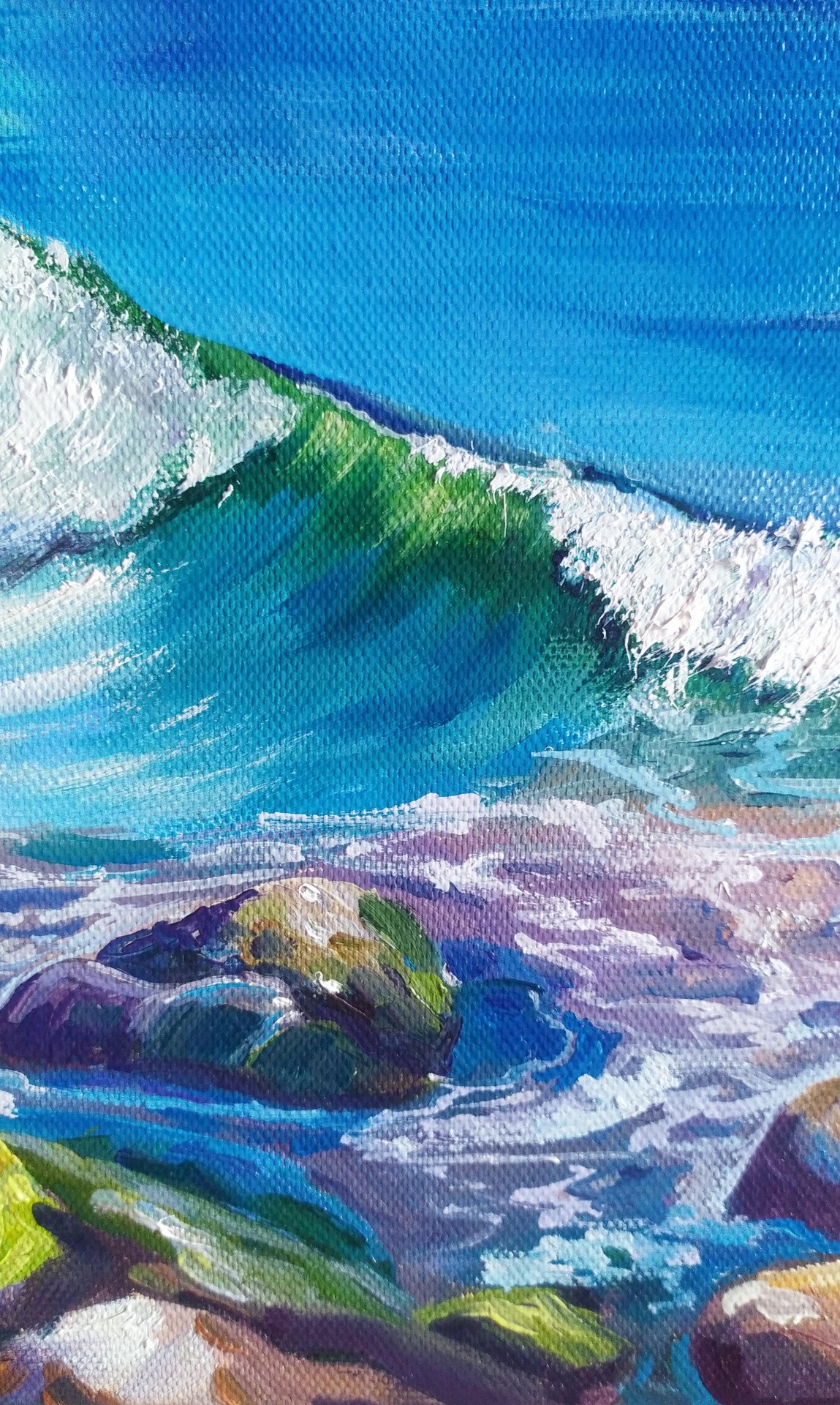 Sea shore Painting by Olha Komisaryk - Jose Art Gallery