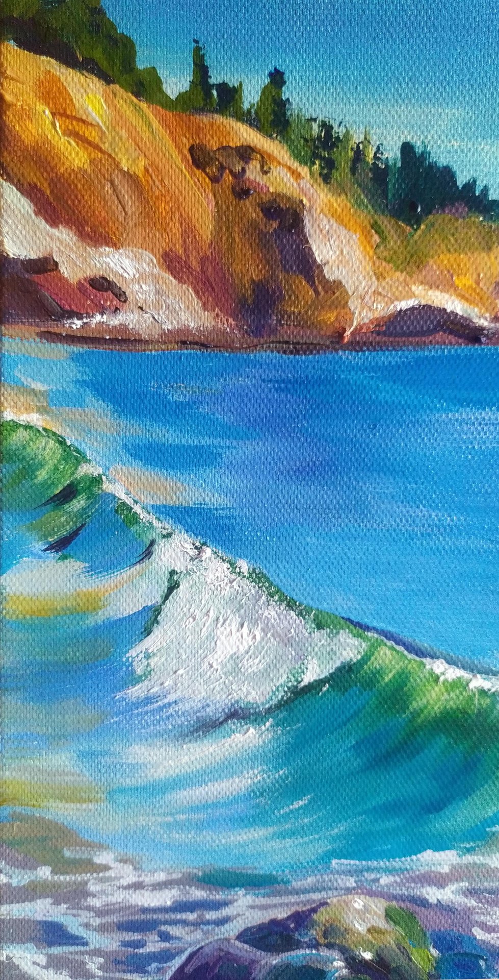 Sea shore Painting by Olha Komisaryk - Jose Art Gallery