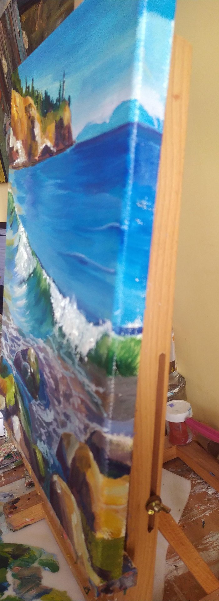 Sea shore Painting by Olha Komisaryk - Jose Art Gallery