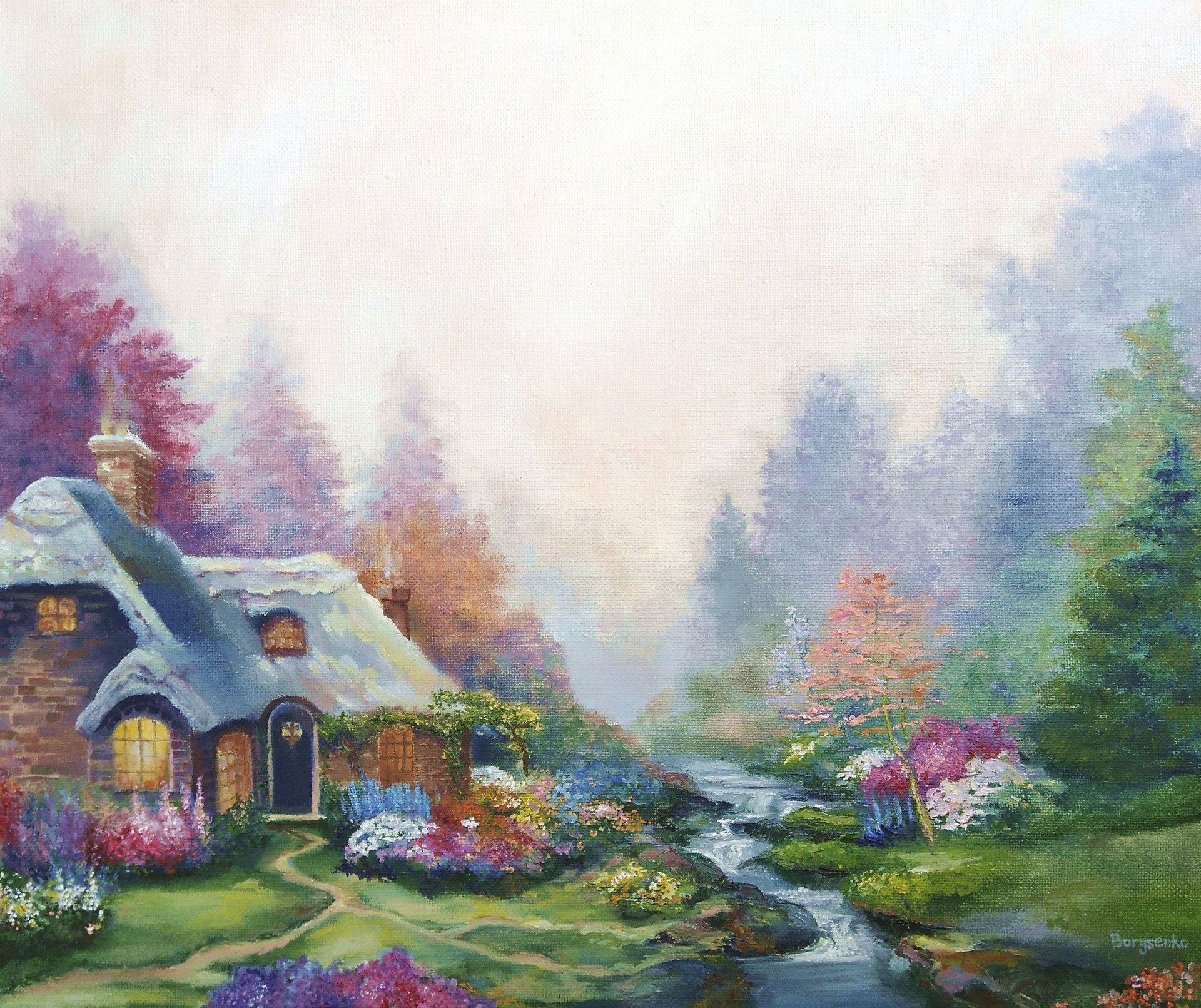 Картина «Будиночок у лісі НАДІЯ БОРИСЕНКО Jose Art Gallery