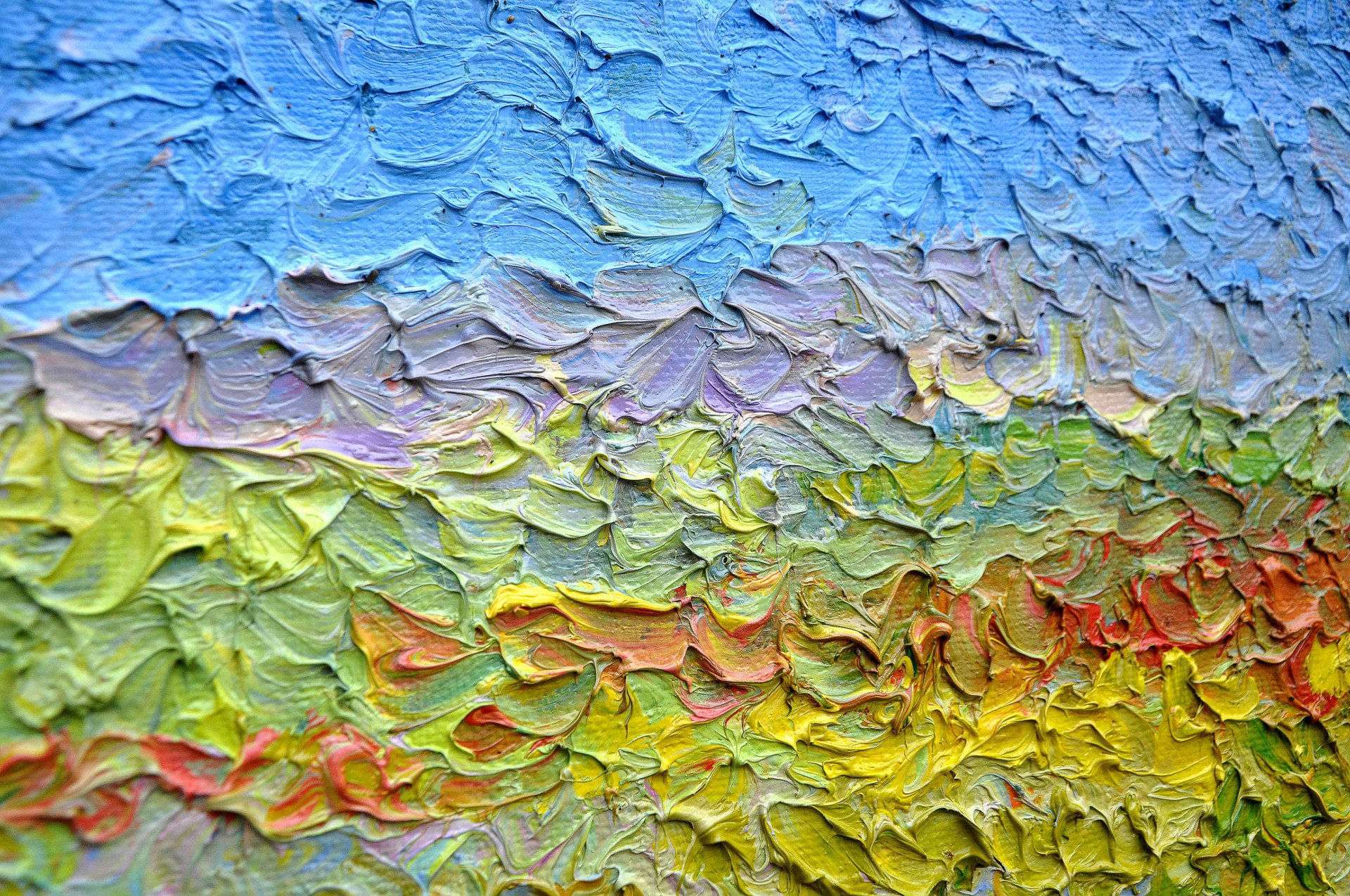 Heat. Steppe landscape. Painting by Olga Bejina - Jose Art Gallery