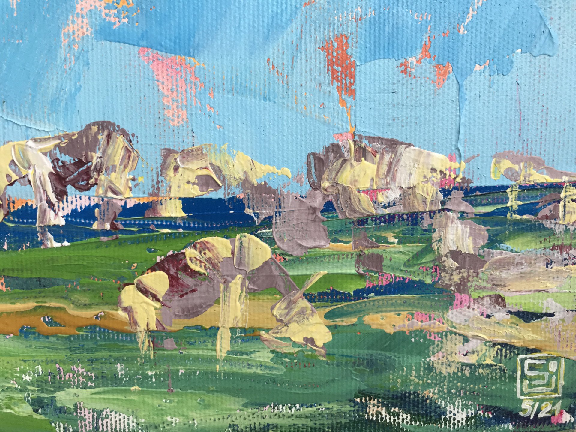 Plain pasture Painting by Julie Stepanova - Jose Art Gallery