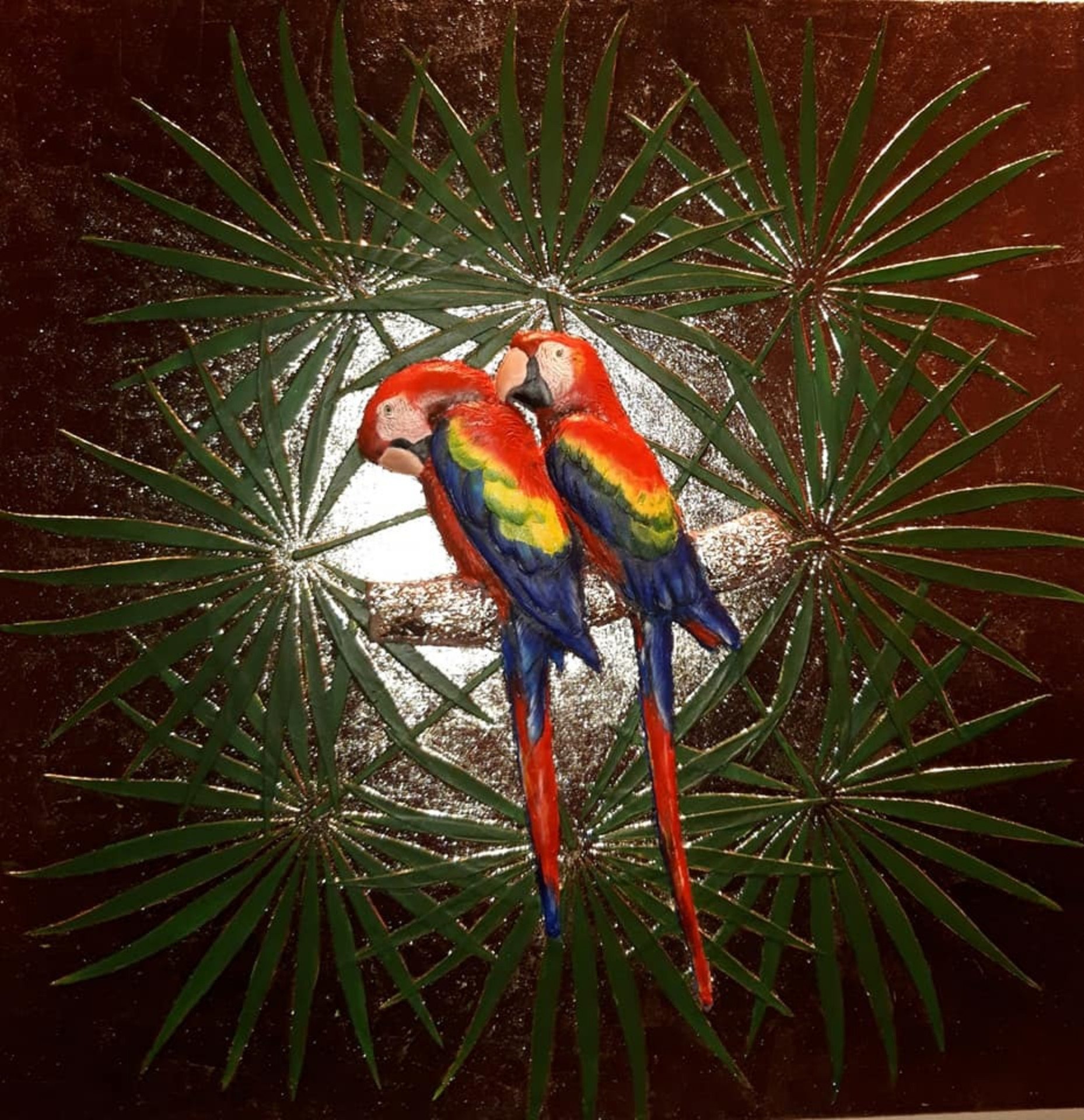 Parrots Painting by Larisa Ruy - Jose Art Gallery