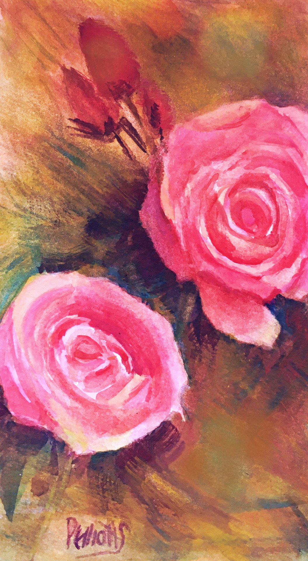 Pink Roses Painting by Patricia Seitz - Jose Art Gallery