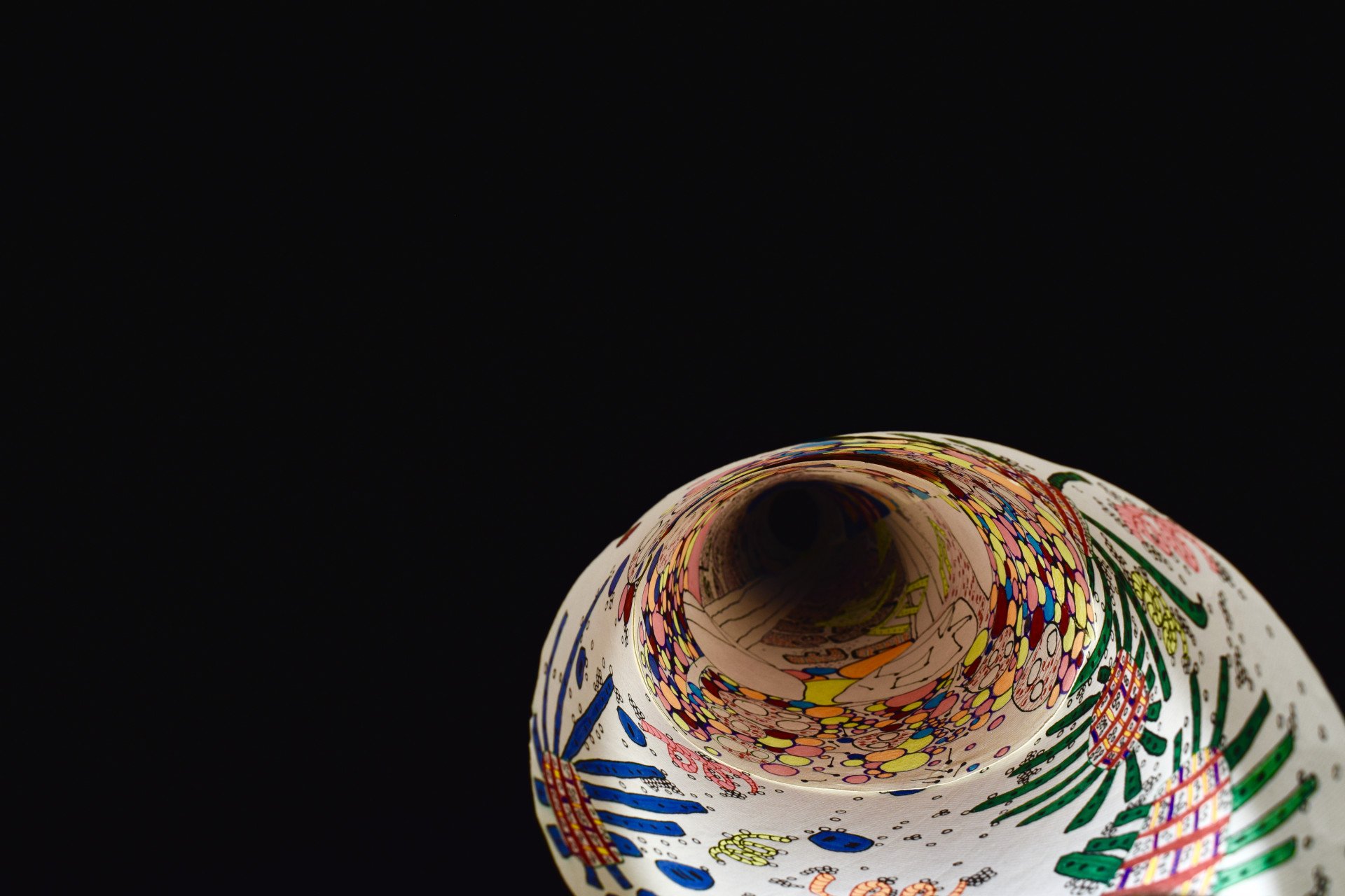 Magic Tunnel IX Drawing - Ghada Chamma - Jose Art Gallery