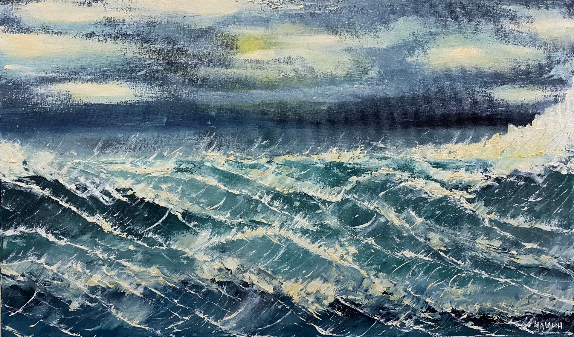 Cold sea Painting by Dmytro Chashyn - Jose Art Gallery