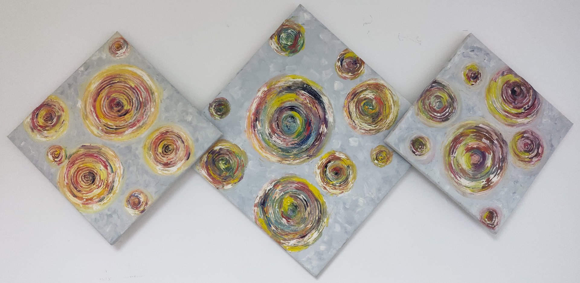 Triptych Universe Drawing - Vira Savka - Jose Art Gallery