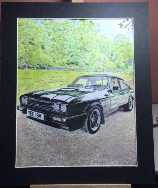 Ford Capri Painting by Mark Leary - Jose Art Gallery