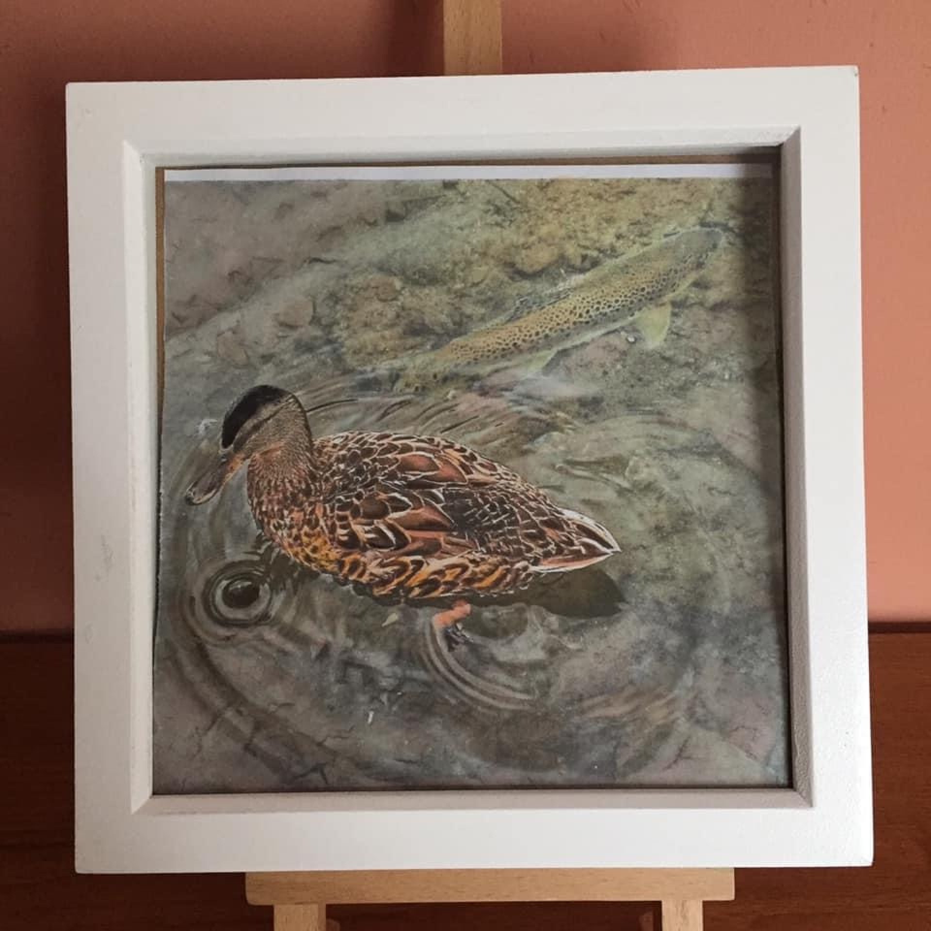 Duck and Trout Painting by Mark Leary - Jose Art Gallery