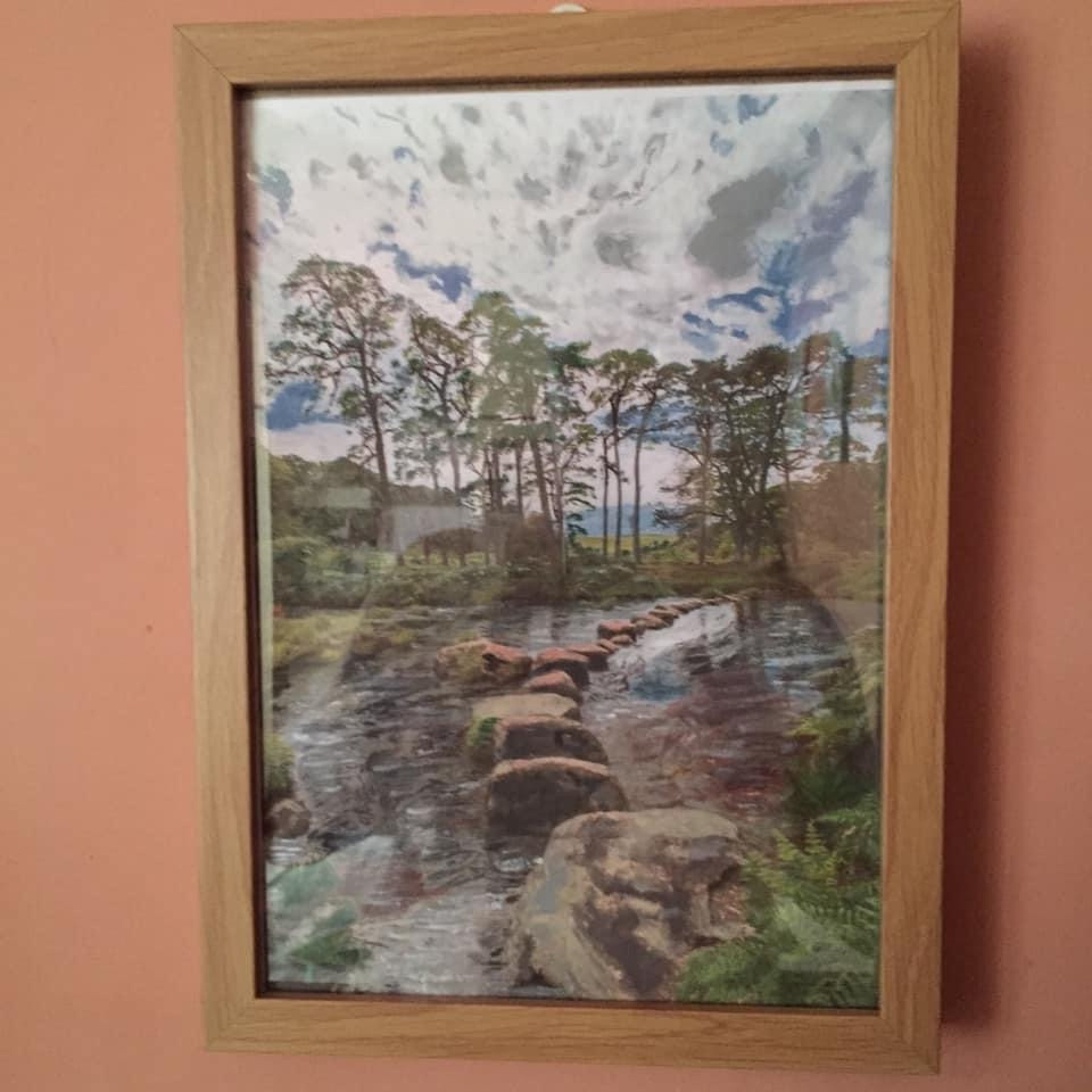 Leigh stepping stones Painting by Mark Leary