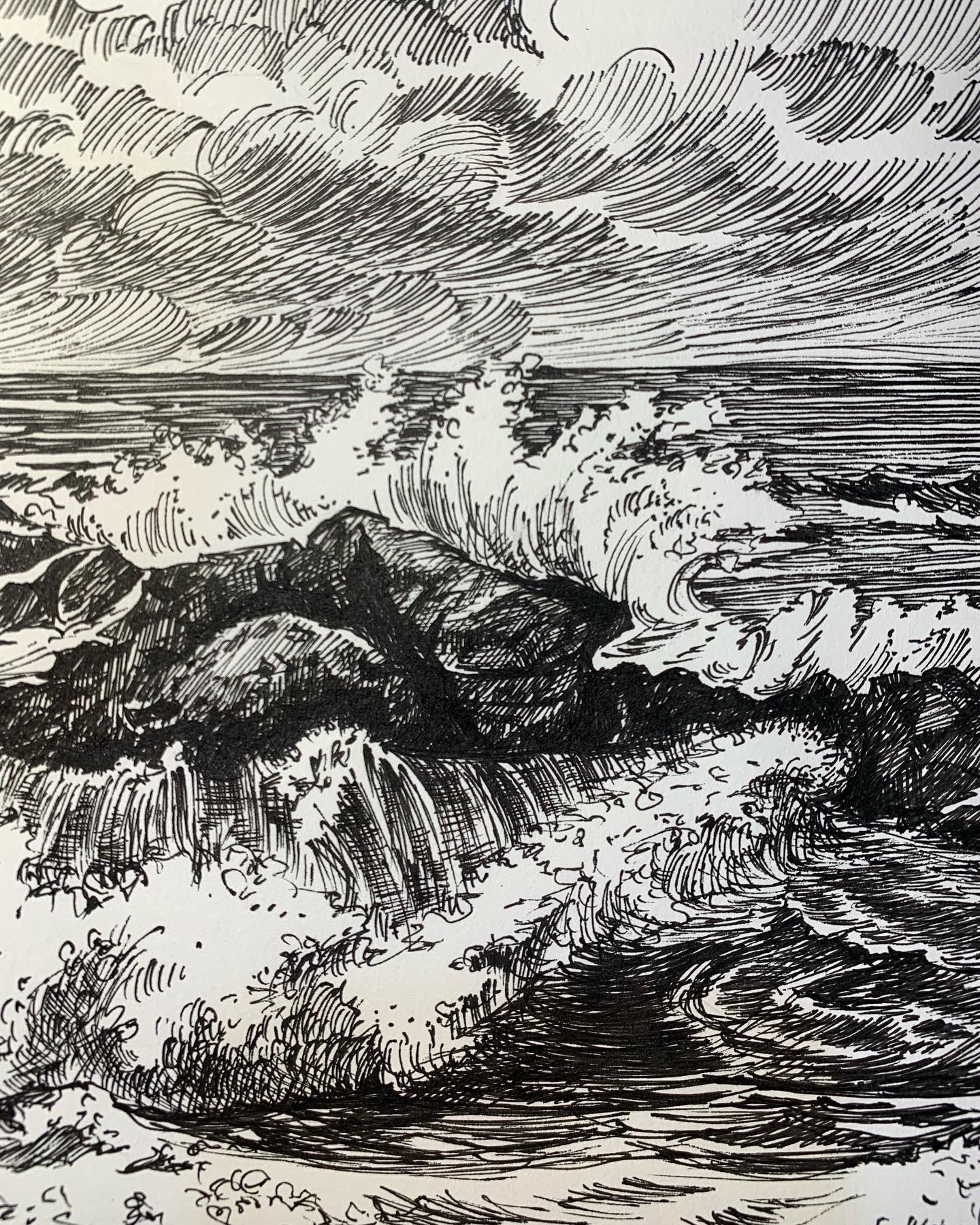 Wave Drawing - Svetlana Melnik - Jose Art Gallery