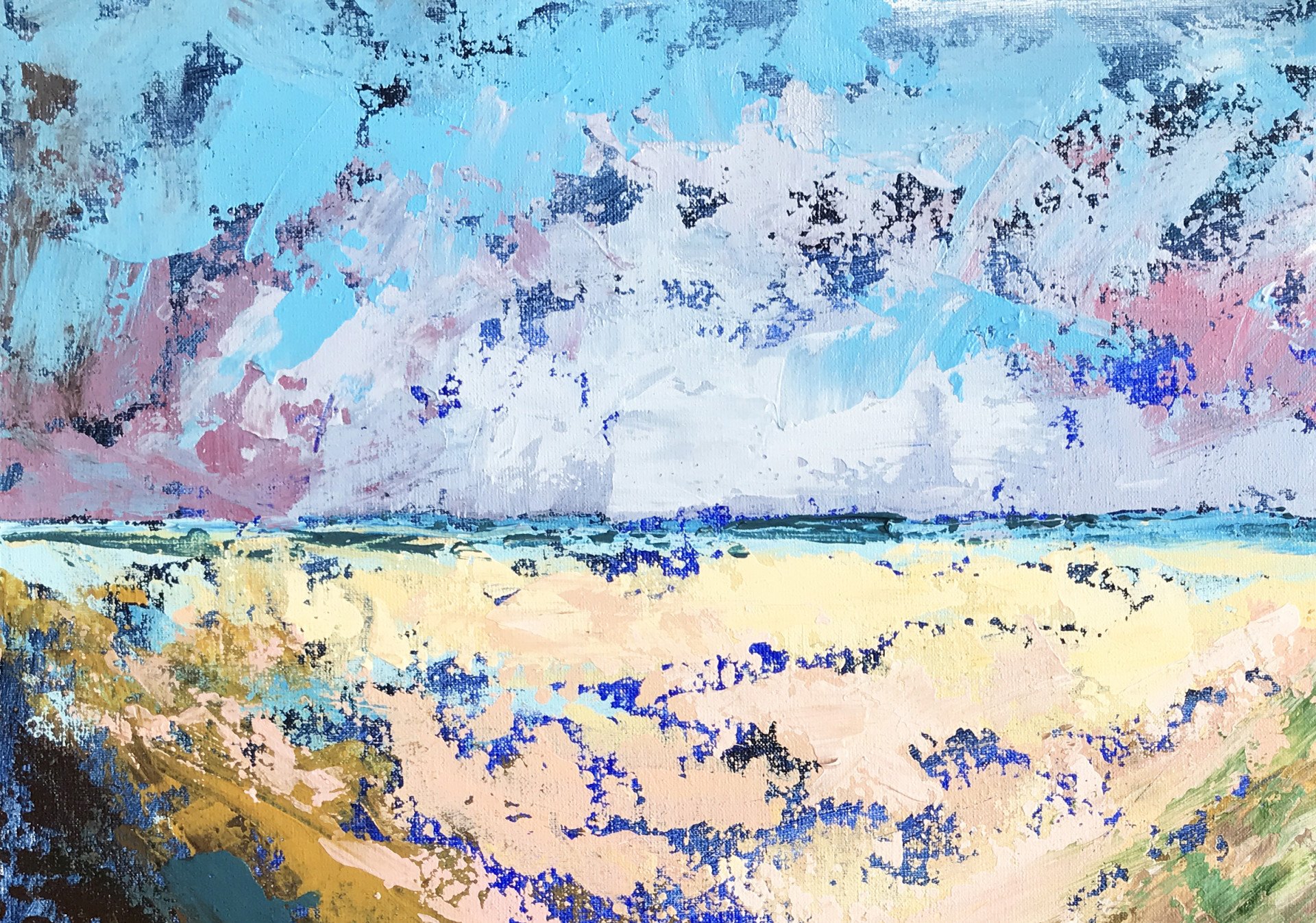 Path to the beach Painting by Julie Stepanova - Jose Art Gallery