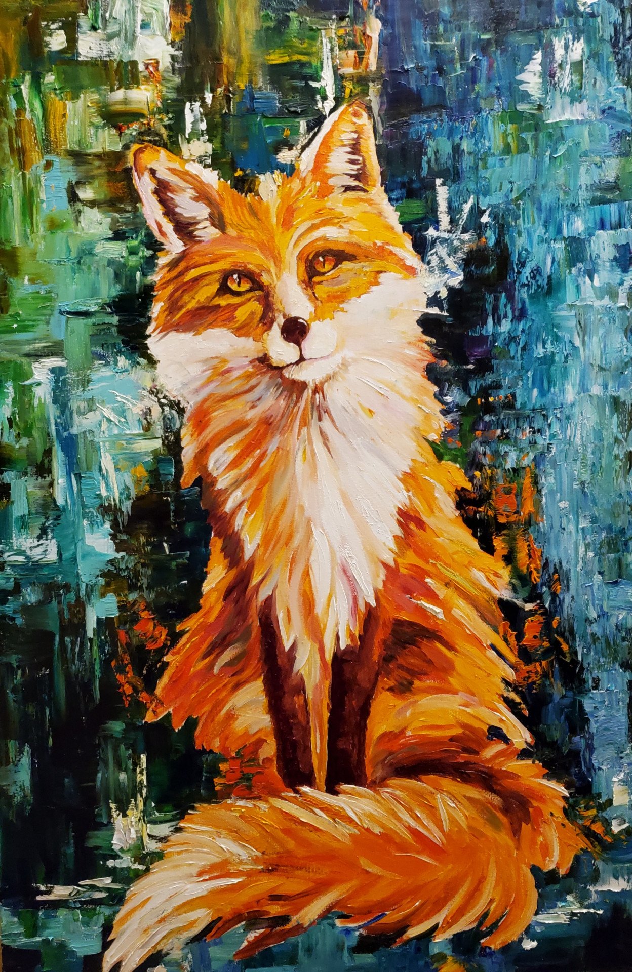 Fox Painting by Anna Leon - Jose Art Gallery