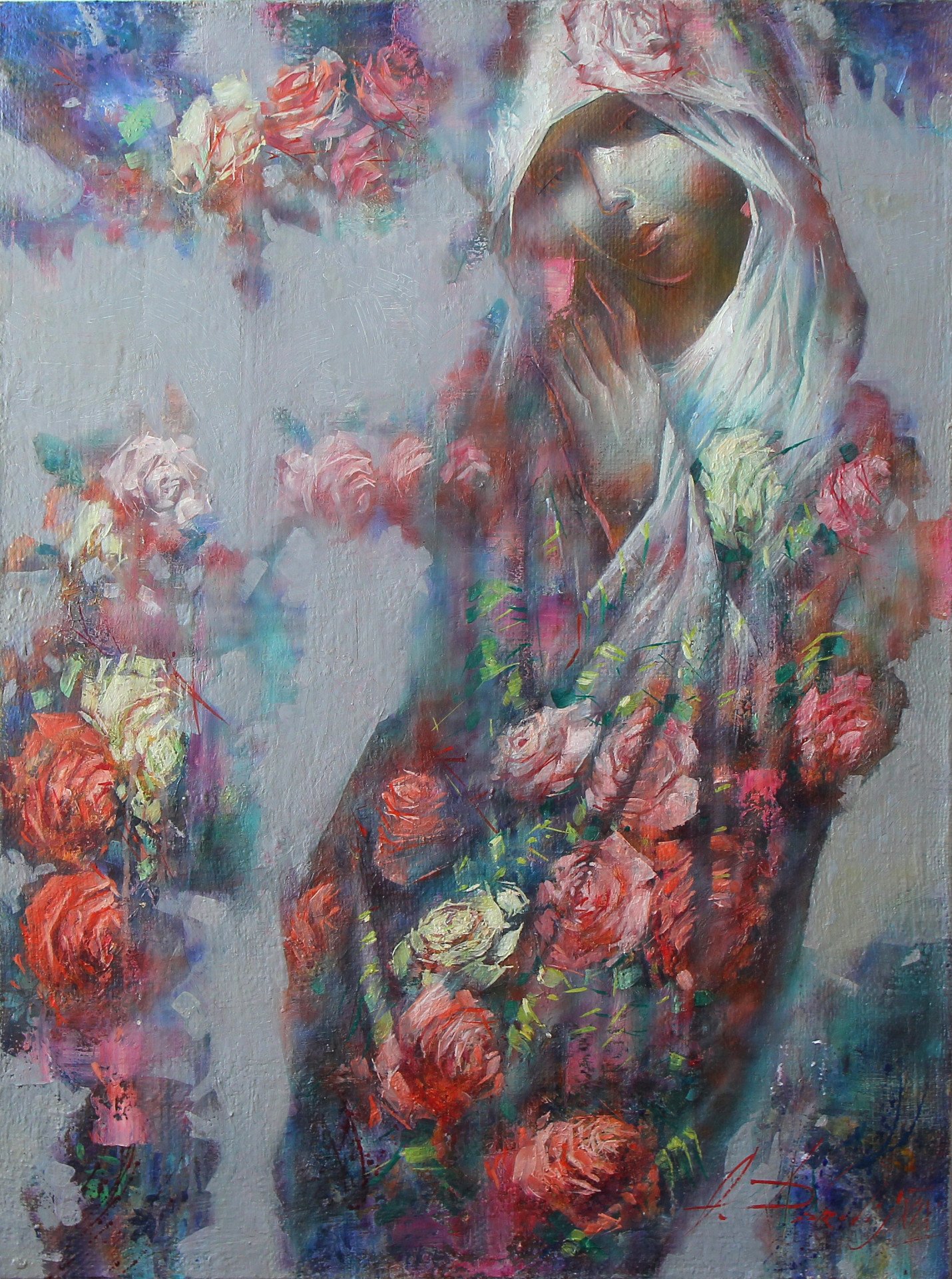 Roses Painting by Dobrodiy Alexandr - Jose Art Gallery