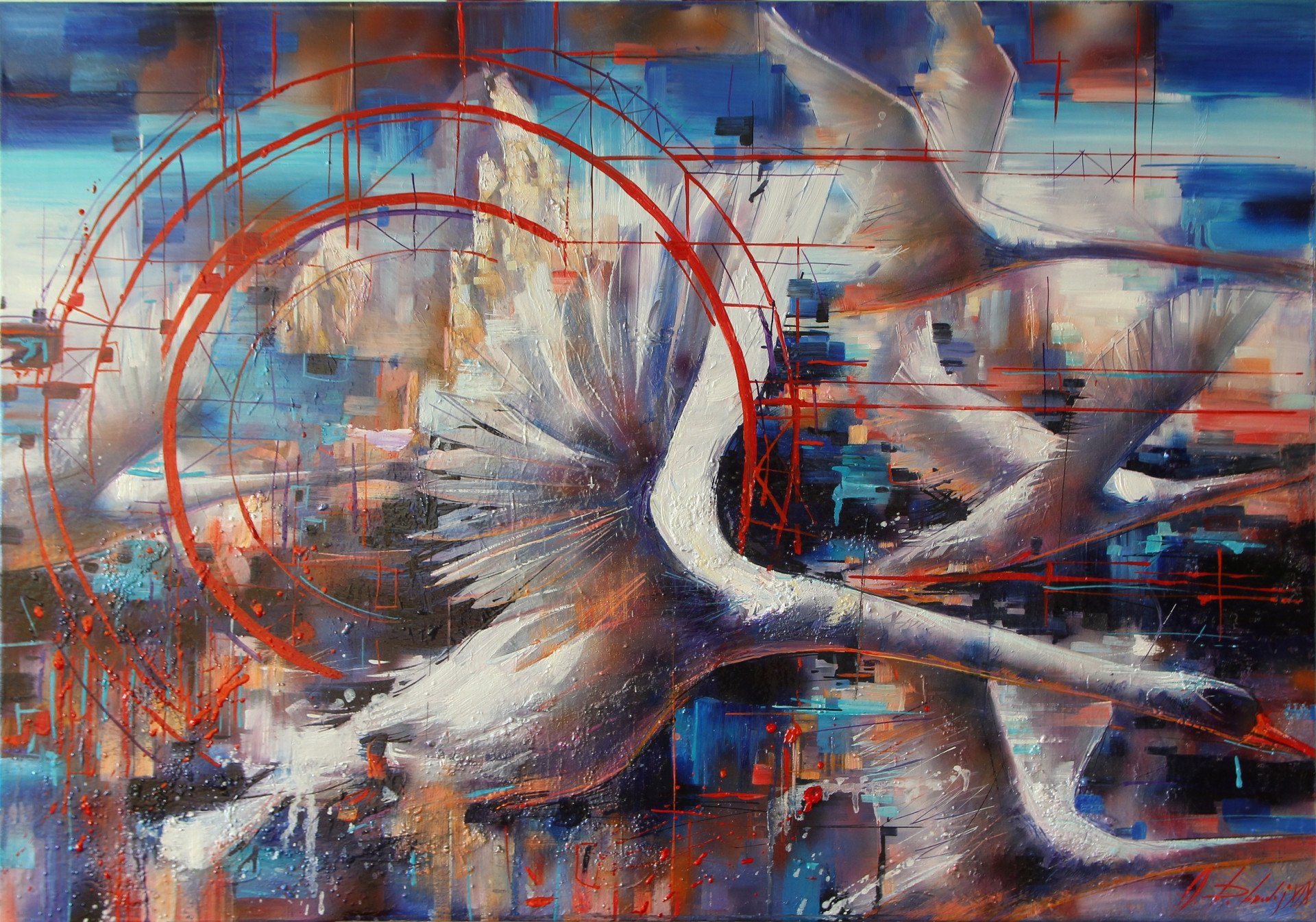 Flight Painting by Dobrodiy Alexandr - Jose Art Gallery