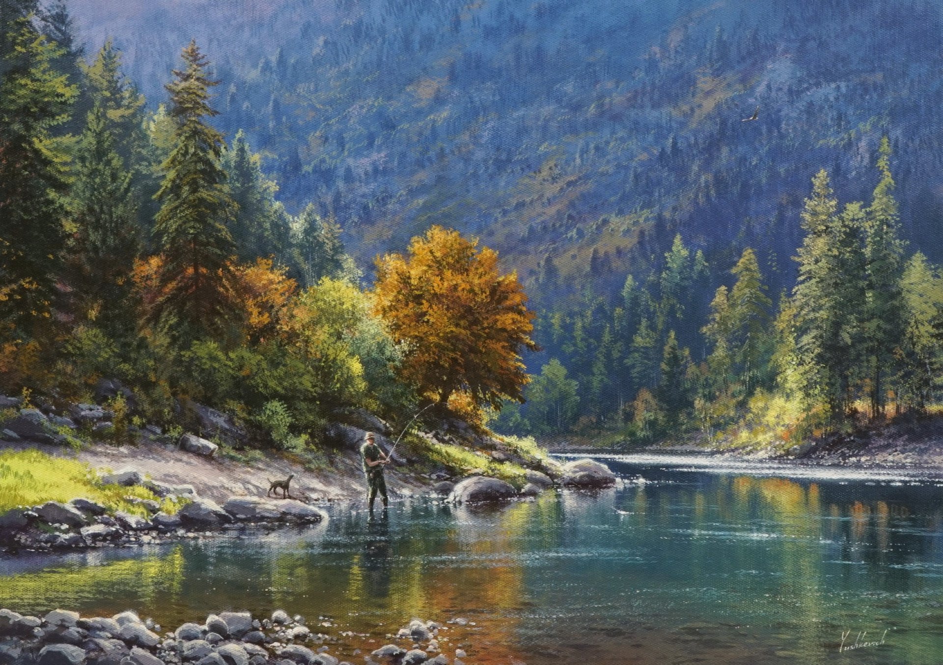 Power source Painting by Viktar Yushkevich Yuvart